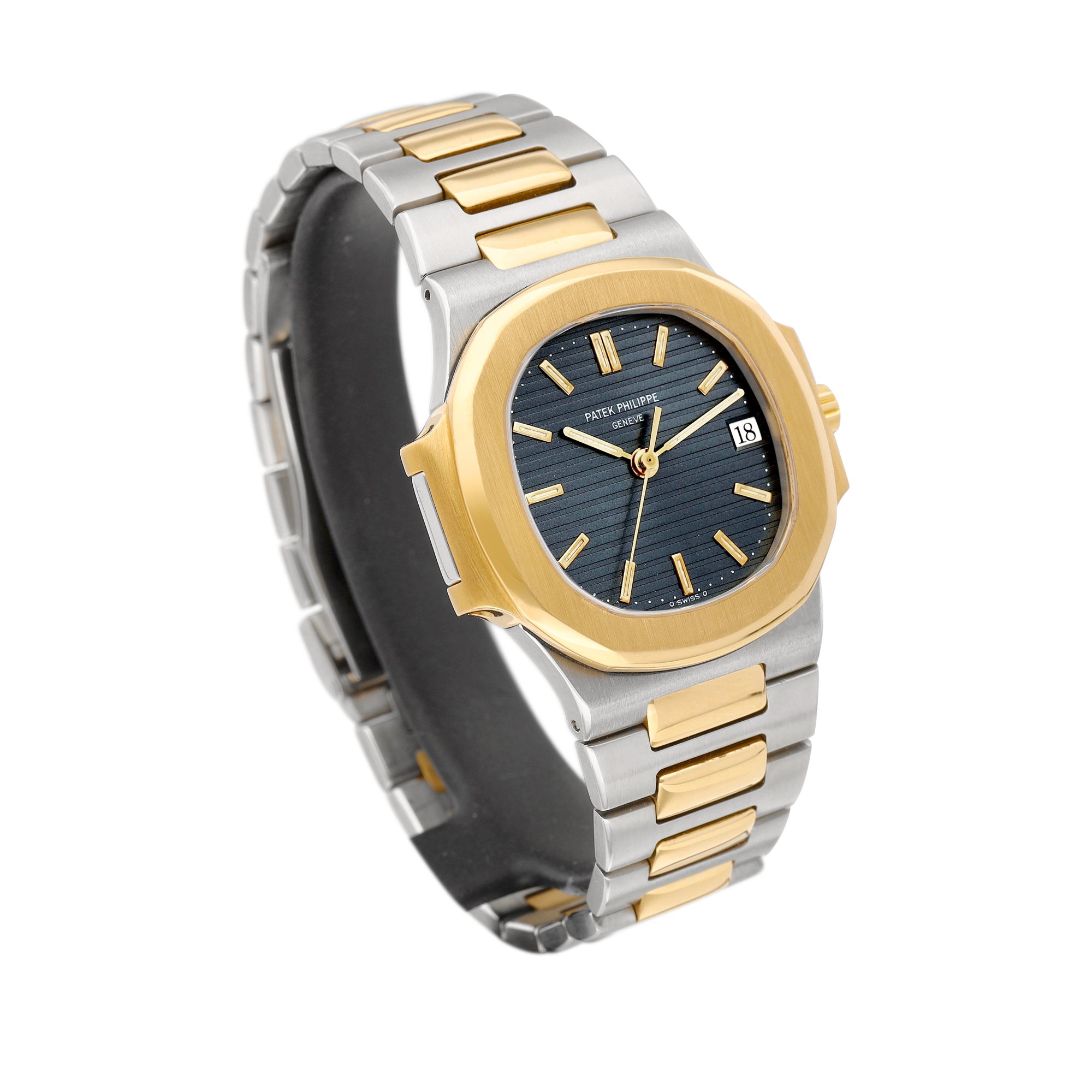 Nautilus, Reference 3800 | A yellow gold and stainless steel bracelet ...