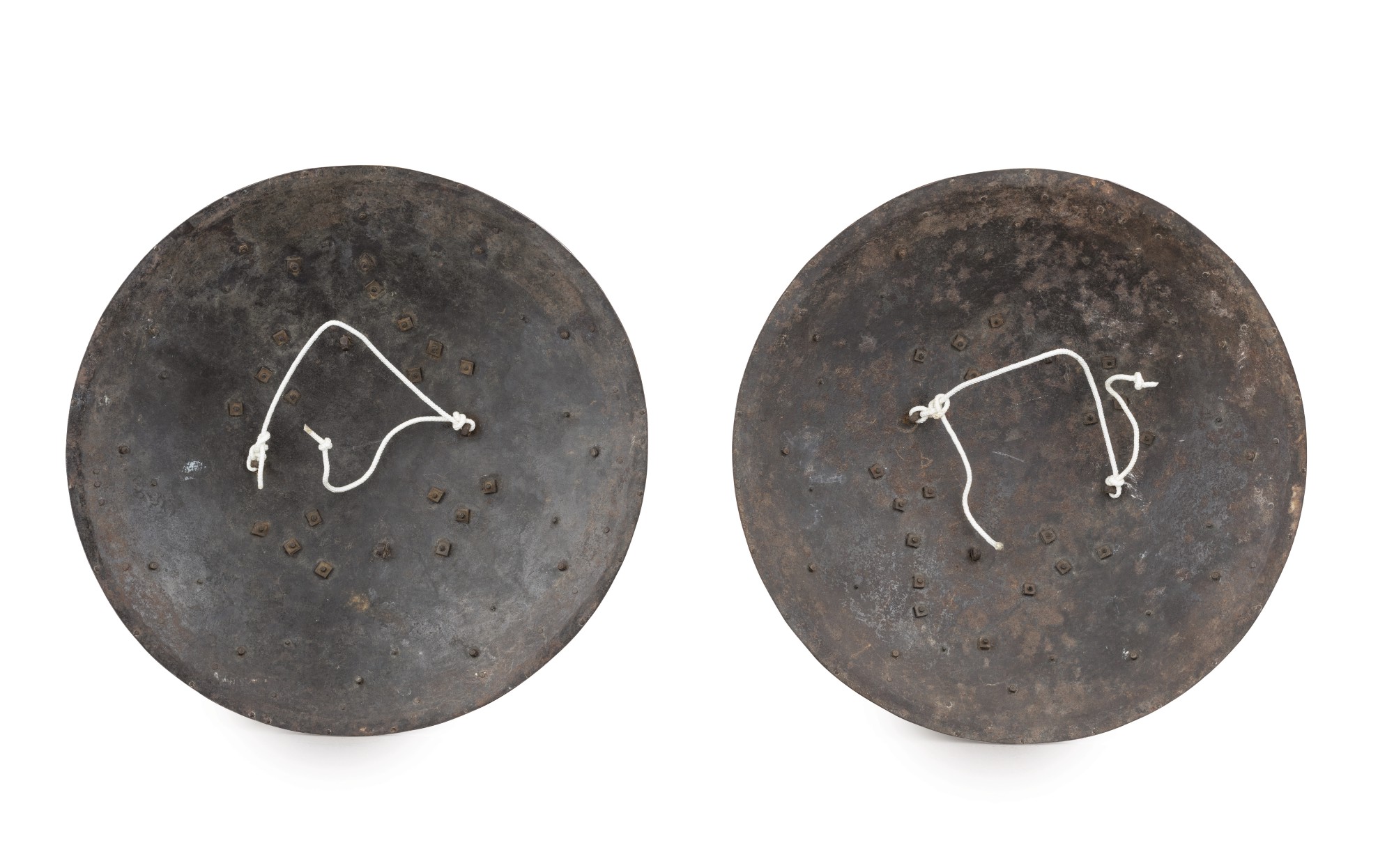 Two silver-damascened iron shields, India, 19th century | Doha / Paris ...