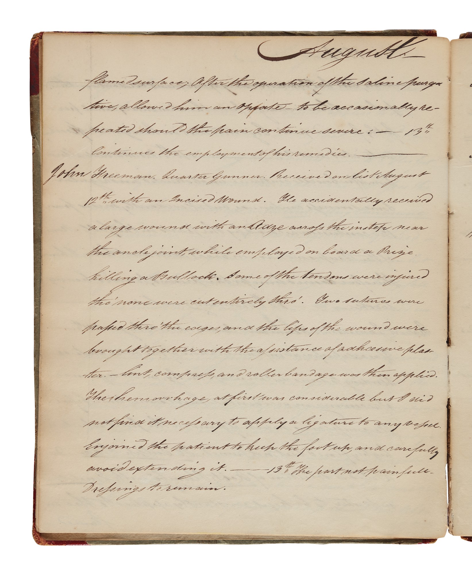 [War of 1812]. Manuscript "Journal of Surgical Practice on Board the U ...
