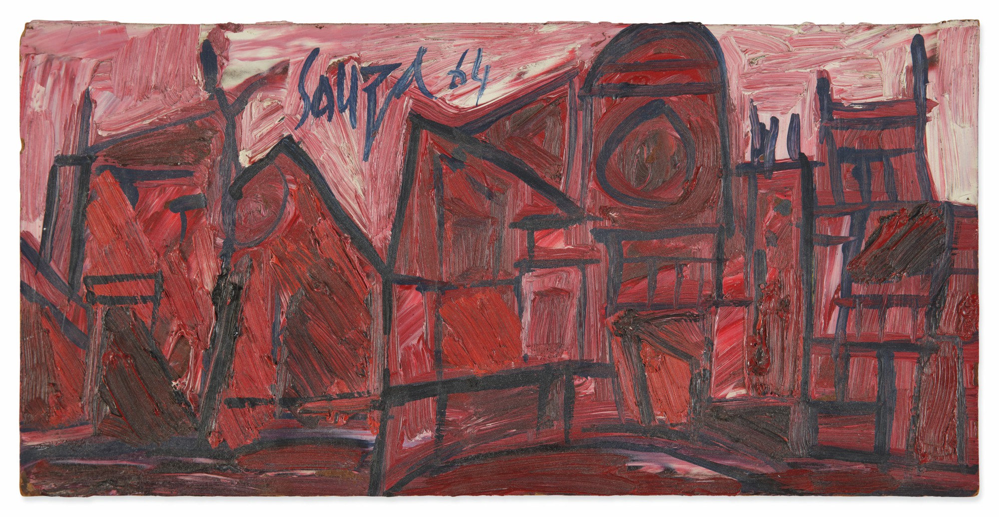 FRANCIS NEWTON SOUZA | RED BUILDINGS IN LONDON | Modern and ...
