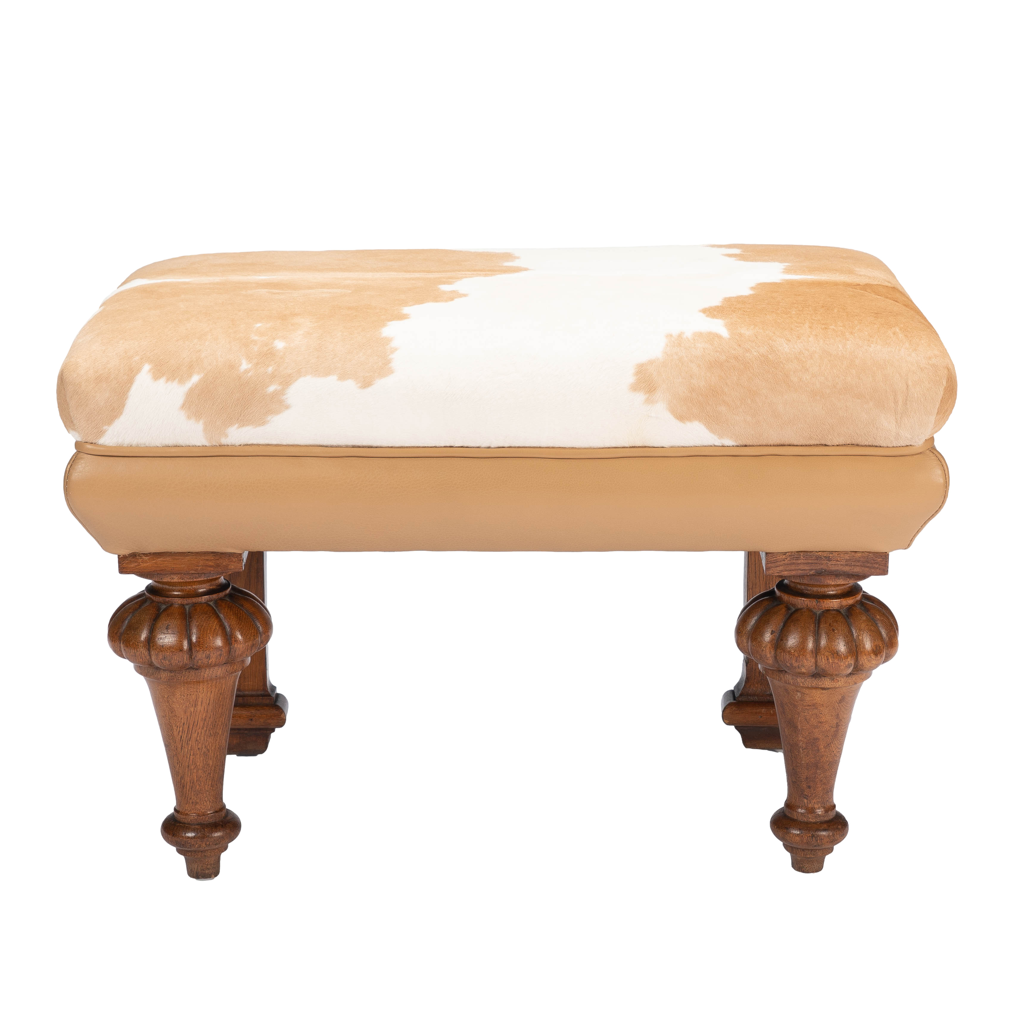 Antique English Regency Leather Upholstered Bench Available For ...