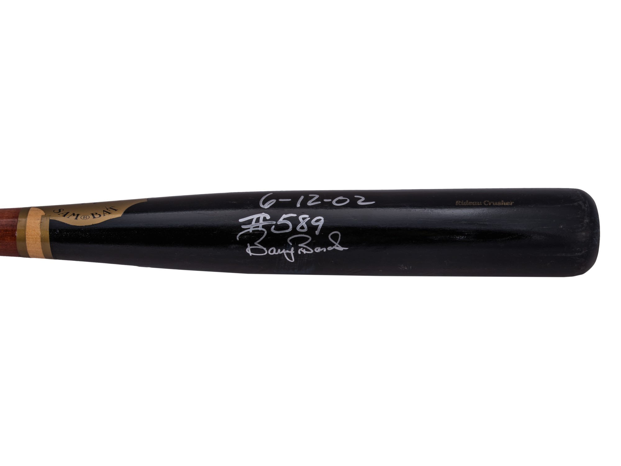 2002 Barry Bonds Game Used & Signed Sam Bonds 2k1 Model Bat Used For ...