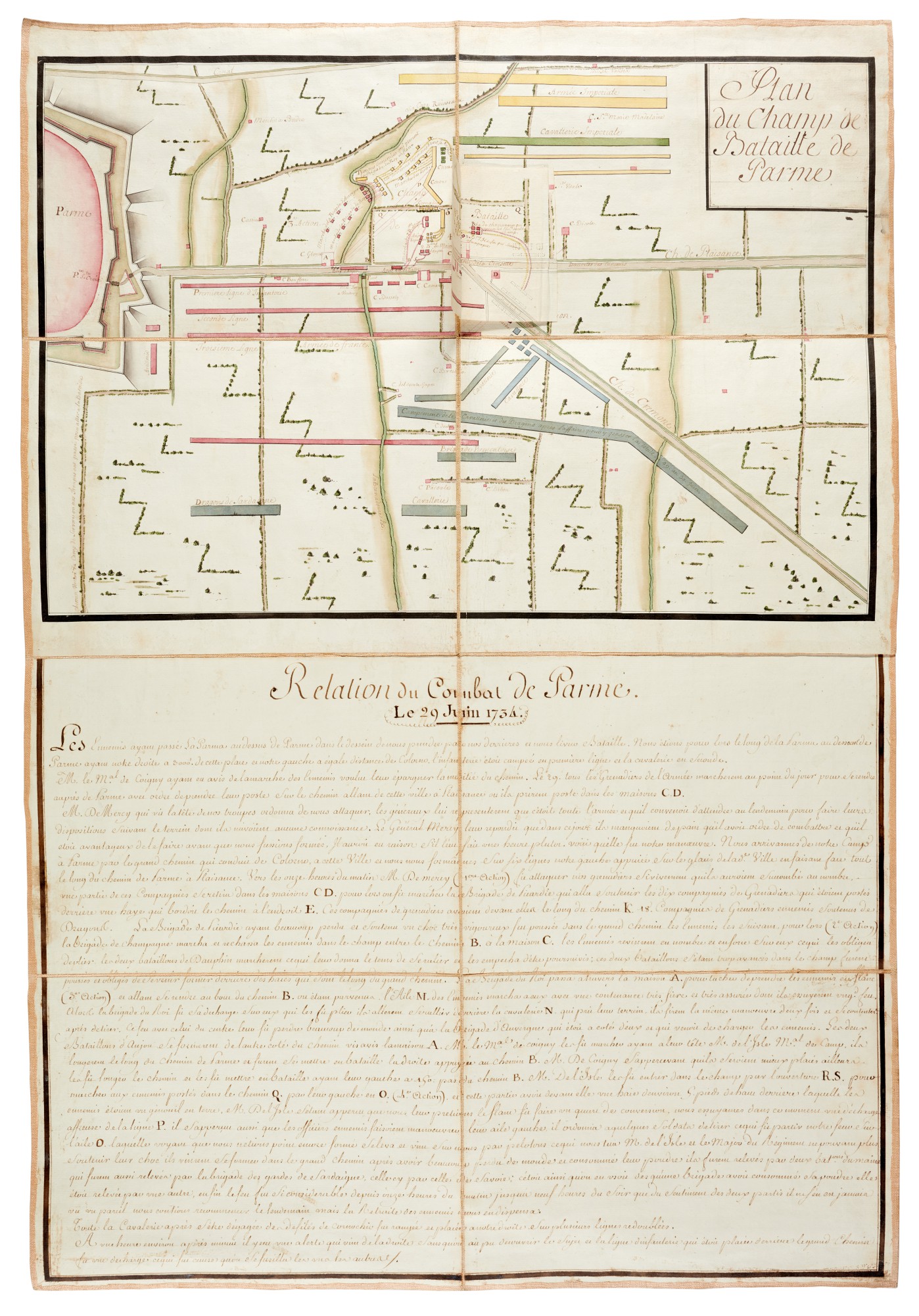 Parma | Manuscript plan of the Battle of Parma, 1734 | Travel, Atlases ...