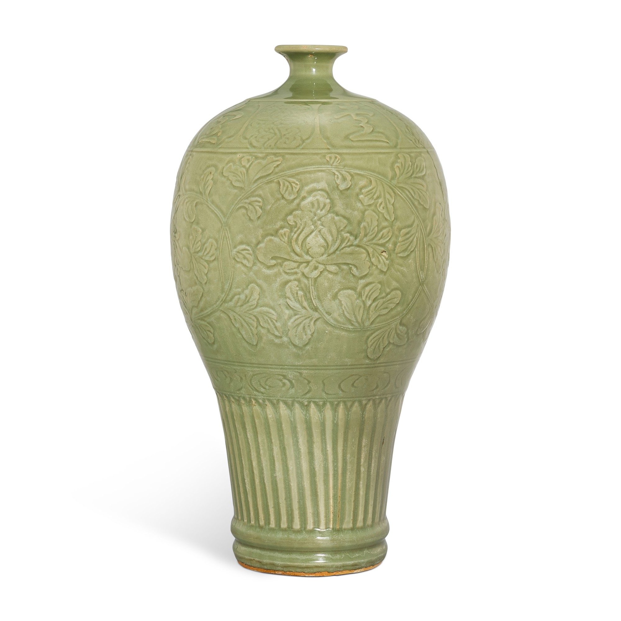 A LARGE INSCRIBED LONGQUAN CELADON 'JINYU MANTANG' MEIPING MING DYNASTY ...