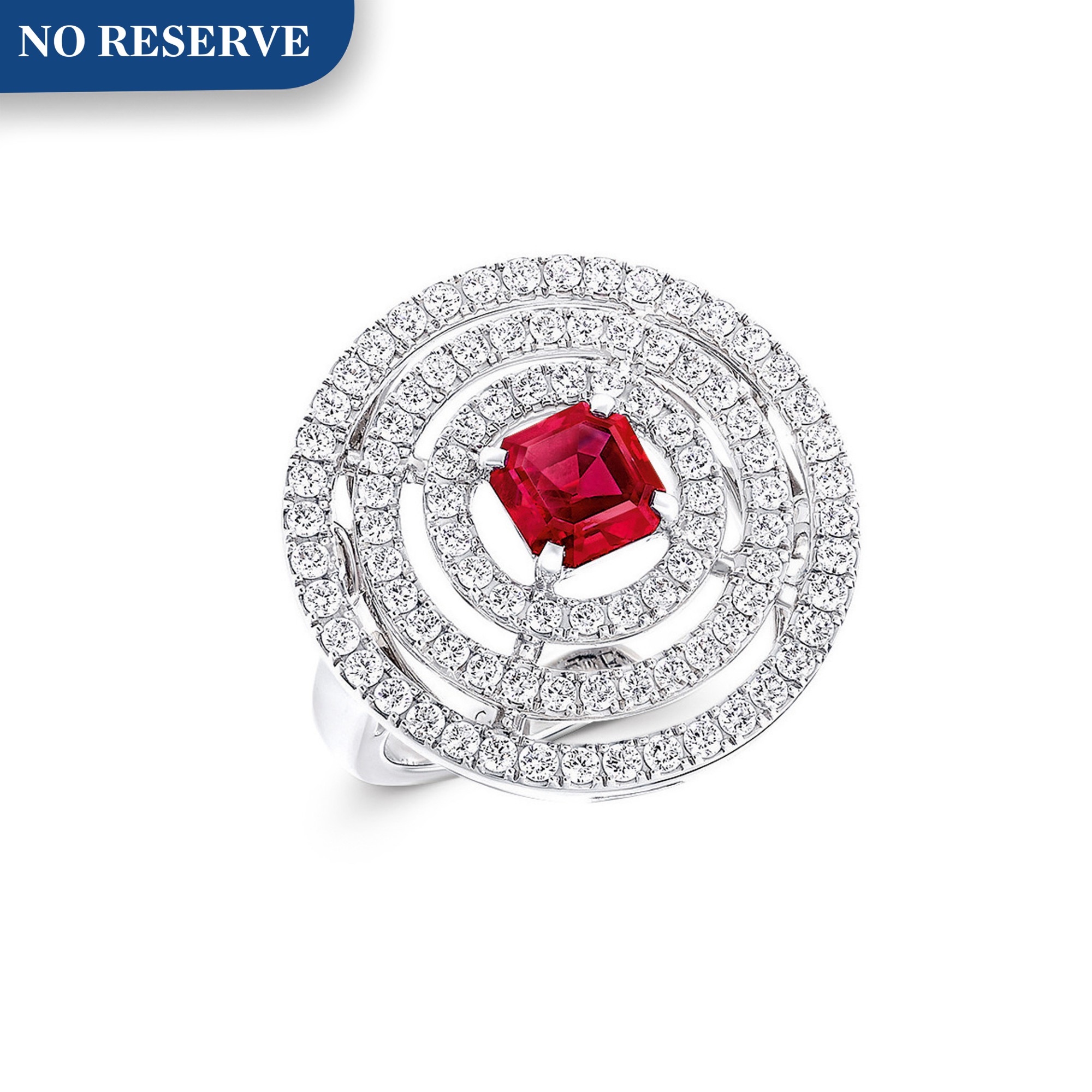 GRAFF | DIAMOND AND RUBY 'BULLSEYE' RING 格拉夫 | 鑽石配紅寶石「Bullseye」戒指 ...