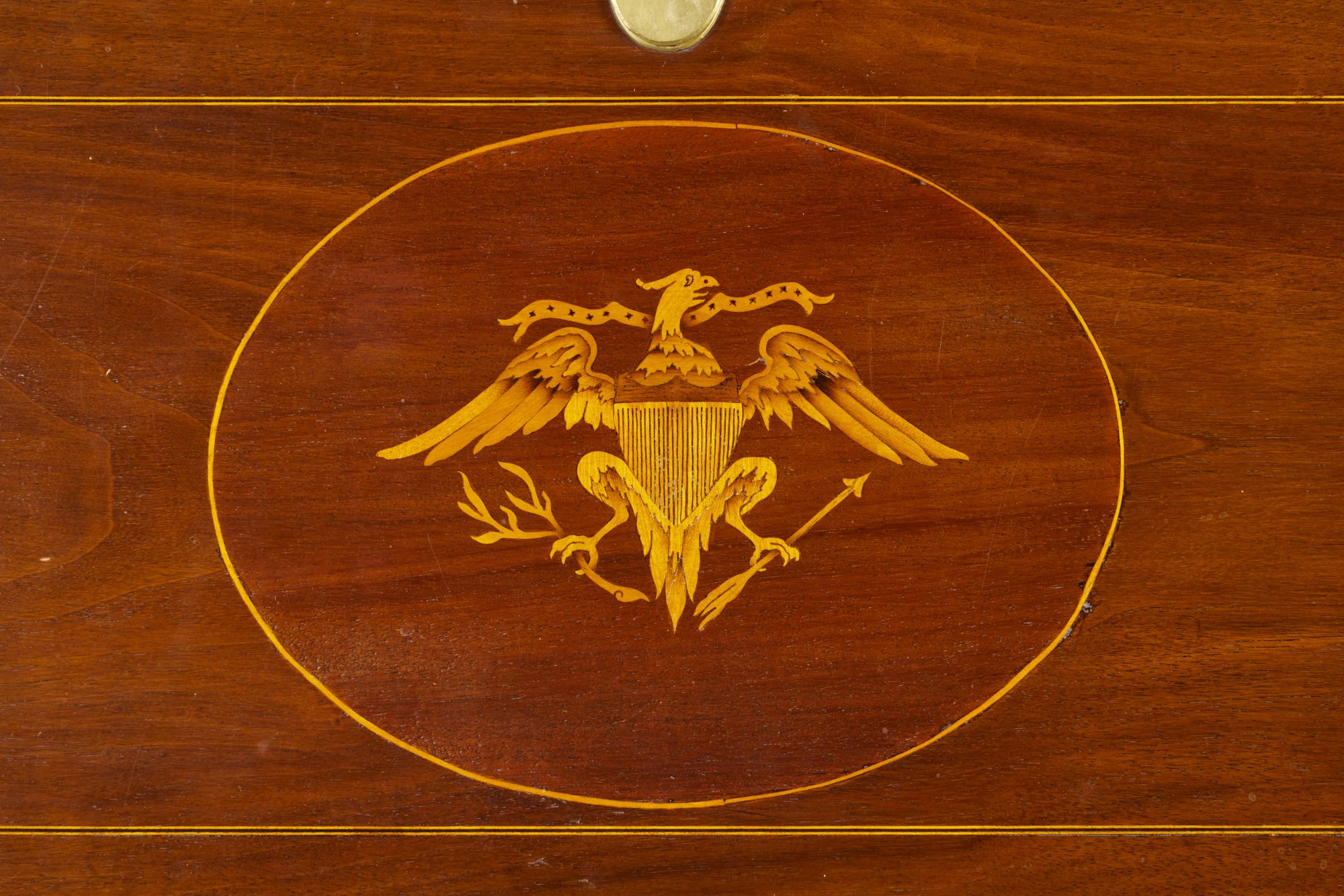 A Fine and Rare Federal Eagle-Inlaid Figured Mahogany Slant-Front Desk ...
