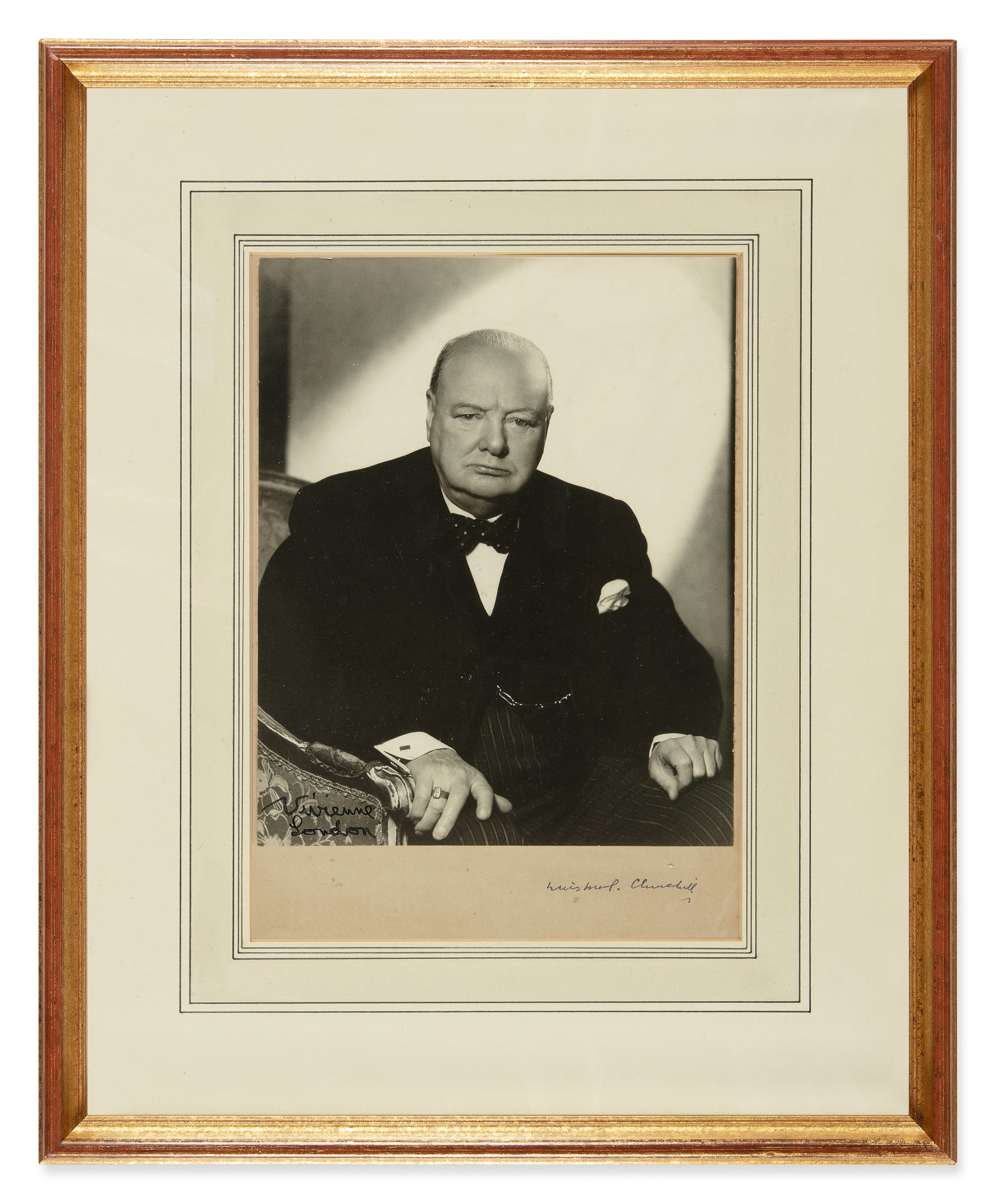 Churchill, Winston | An iconic Churchill portrait, signed | Fine Books ...