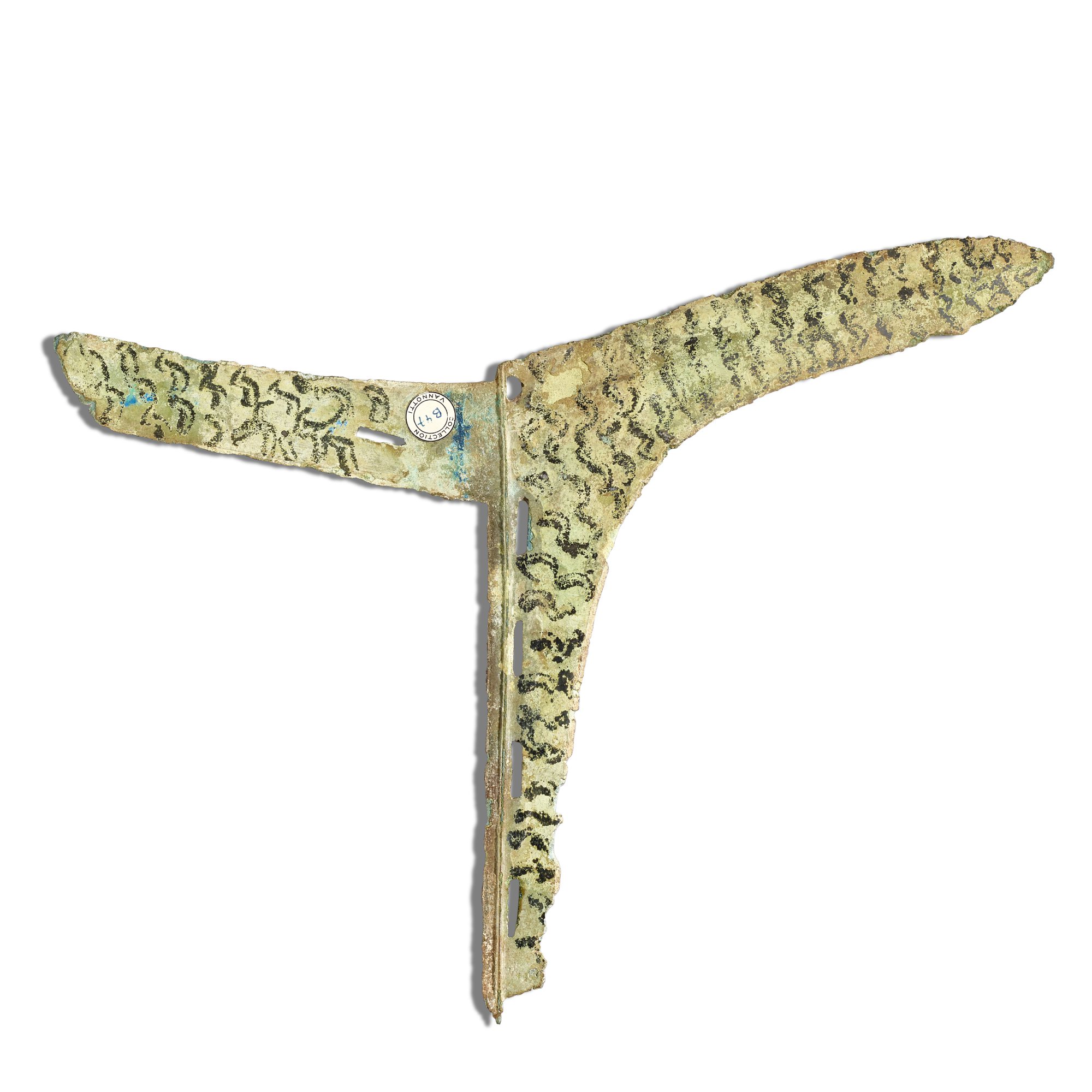 A rare bronze and silver halberd blade, Ge, Warring States period | 戰國 ...