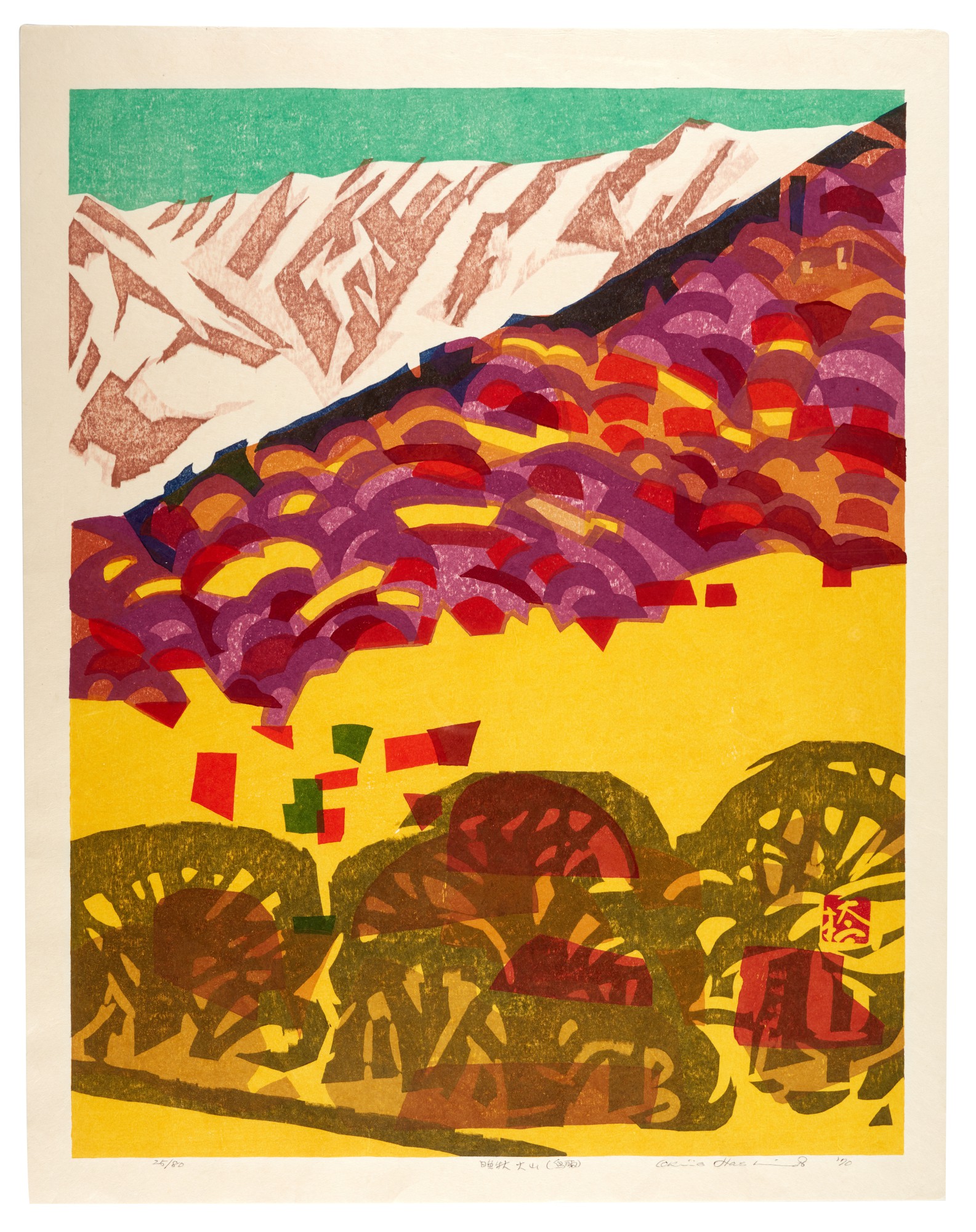 Hashimoto Okiie (1899-1993) Four woodblock prints, Showa period, 20th ...