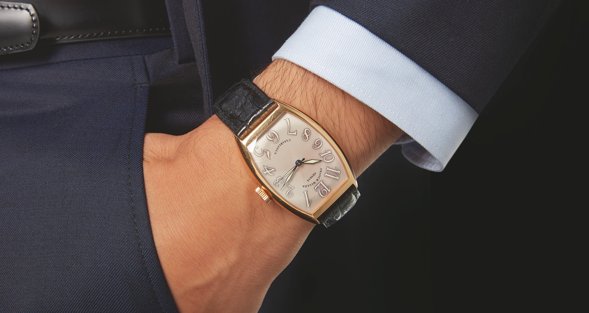 FRANCK MULLER | REF 5850 CASABLANCA, A PINK GOLD TONNEAU AUTOMATIC ...