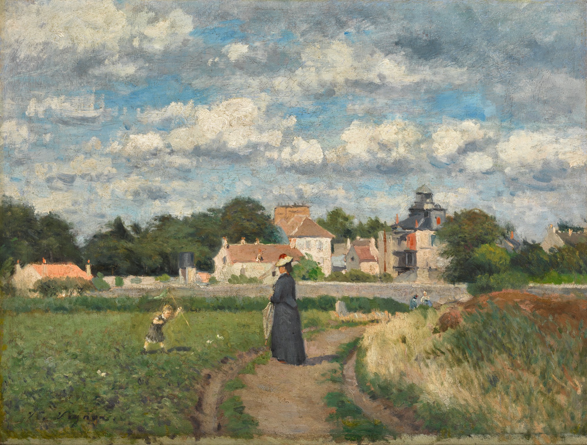 VICTOR VIGNON | ENTRÉE DU VILLAGE | Impressionist & Modern Art Day Sale ...