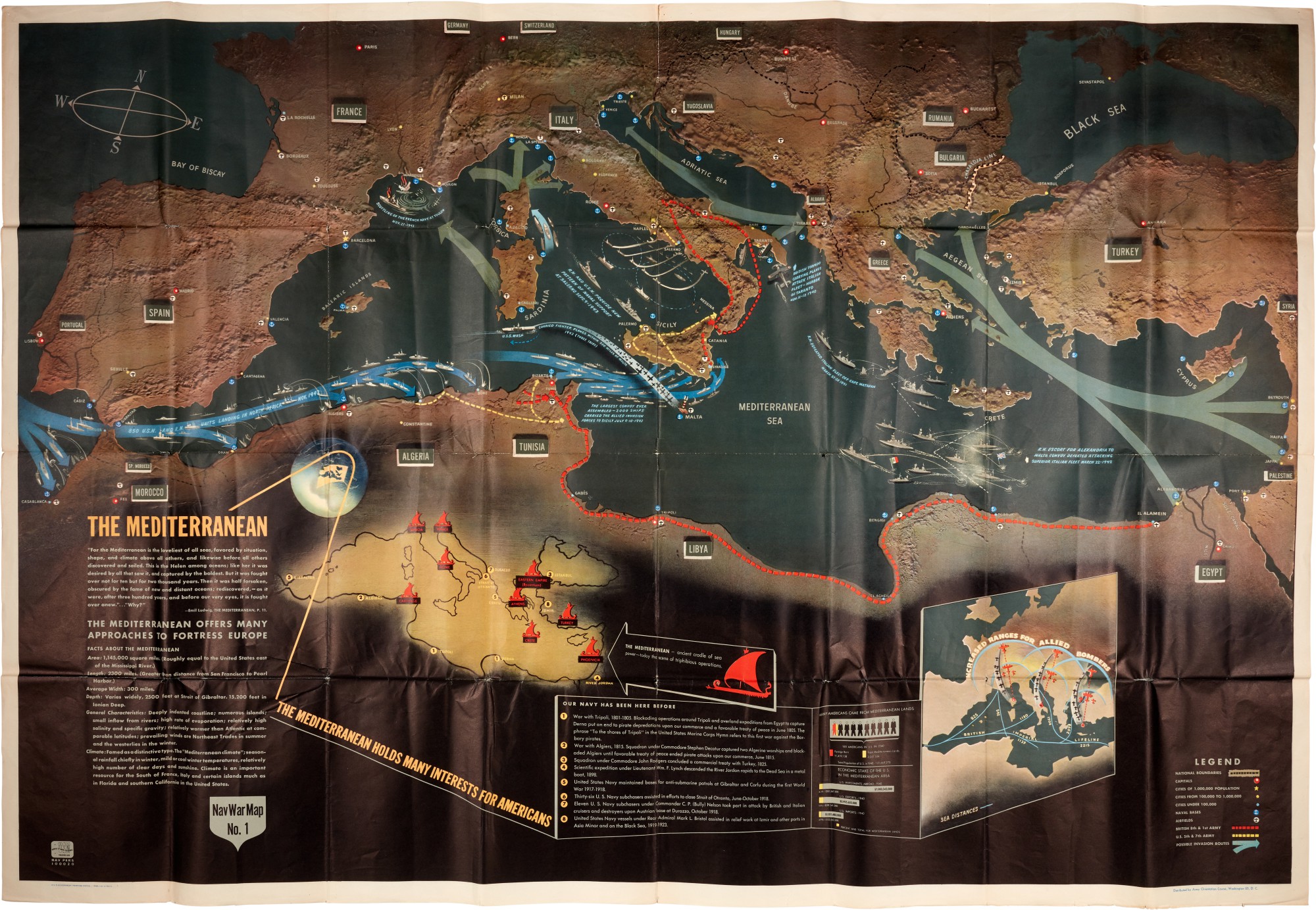 World War II—United States Navy | Six Nav war maps, 1944 | Travel ...