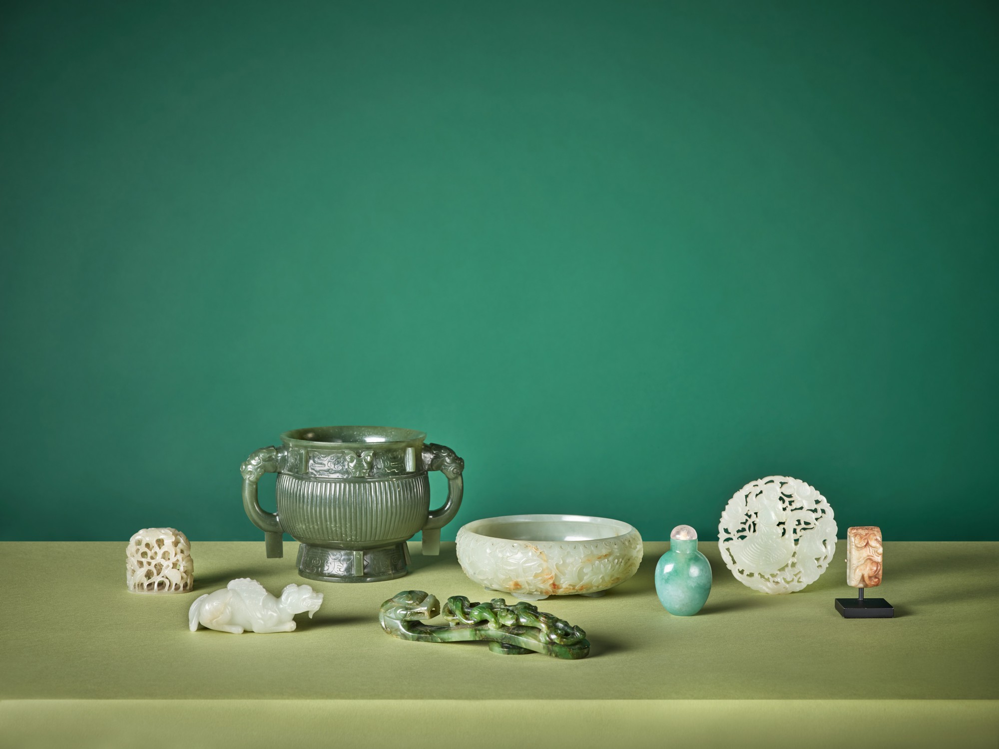 A reticulated pale celadon jade hat finial, Ming dynasty | The Hundred ...