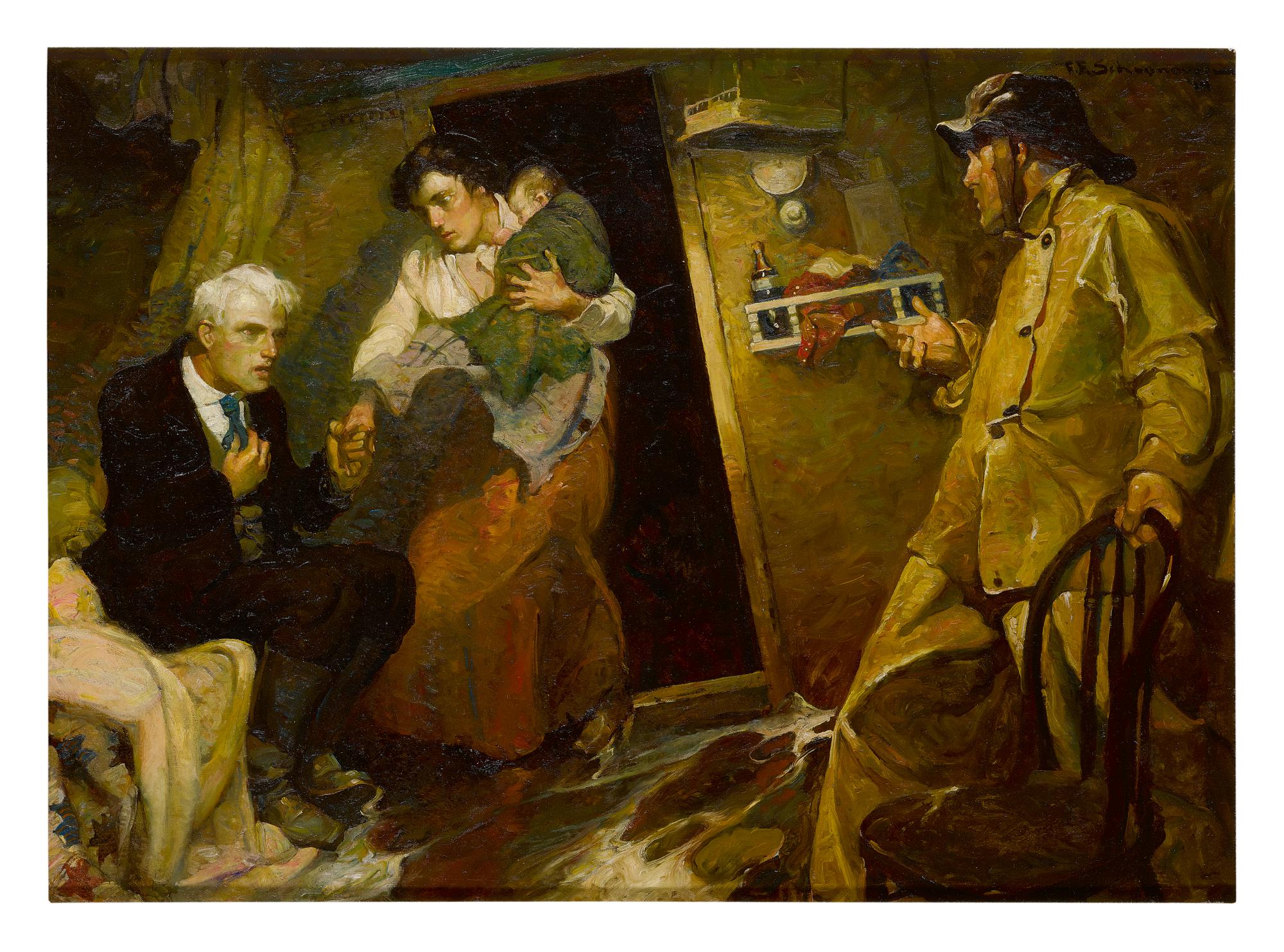 FRANK EARLE SCHOONOVER | "TAKE HER!" | American Art Online | 2020 ...