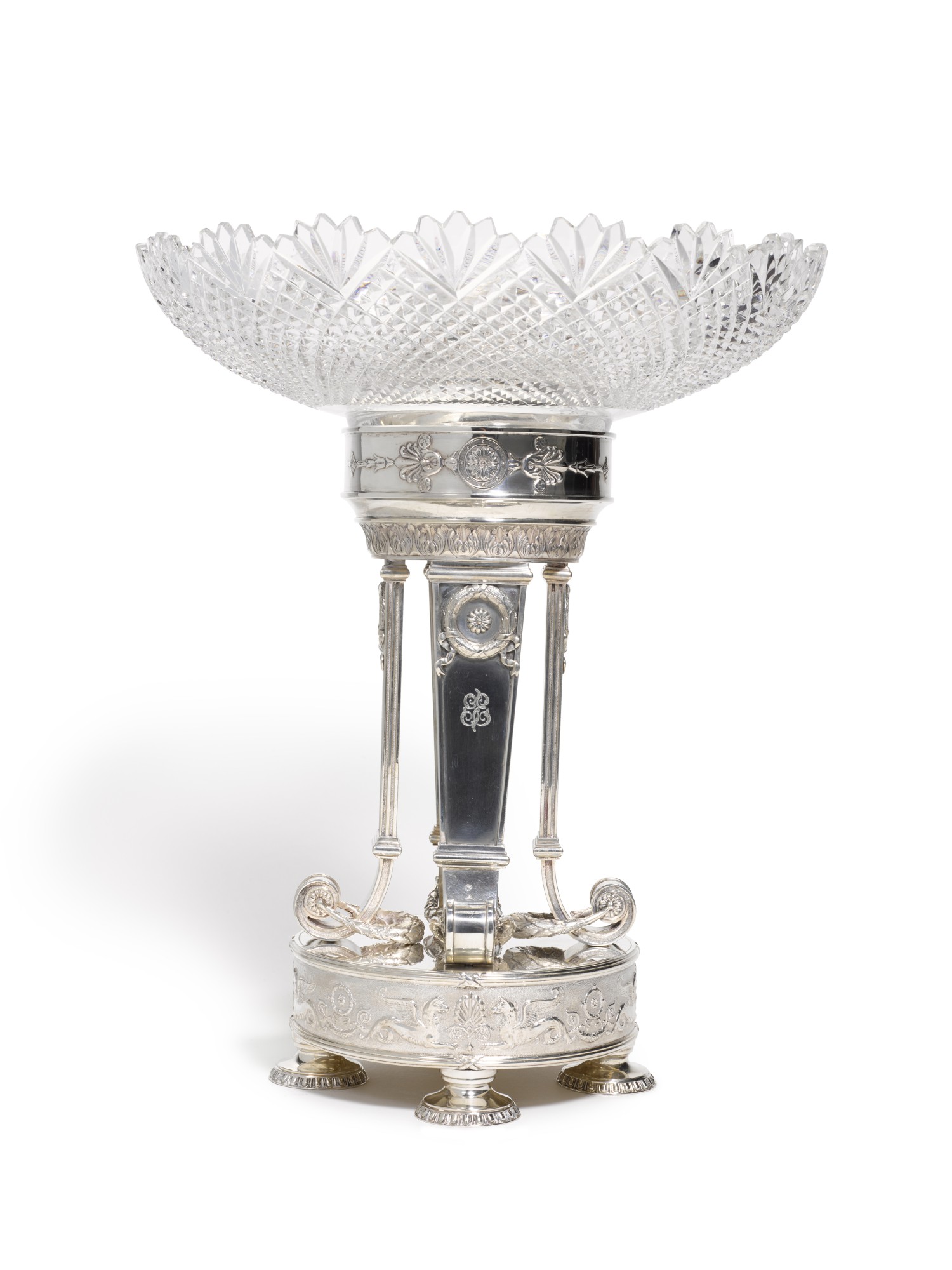 A FABERGÉ SILVER-MOUNTED CUT-GLASS TAZZA, MOSCOW, 1899-1908 | Russian ...