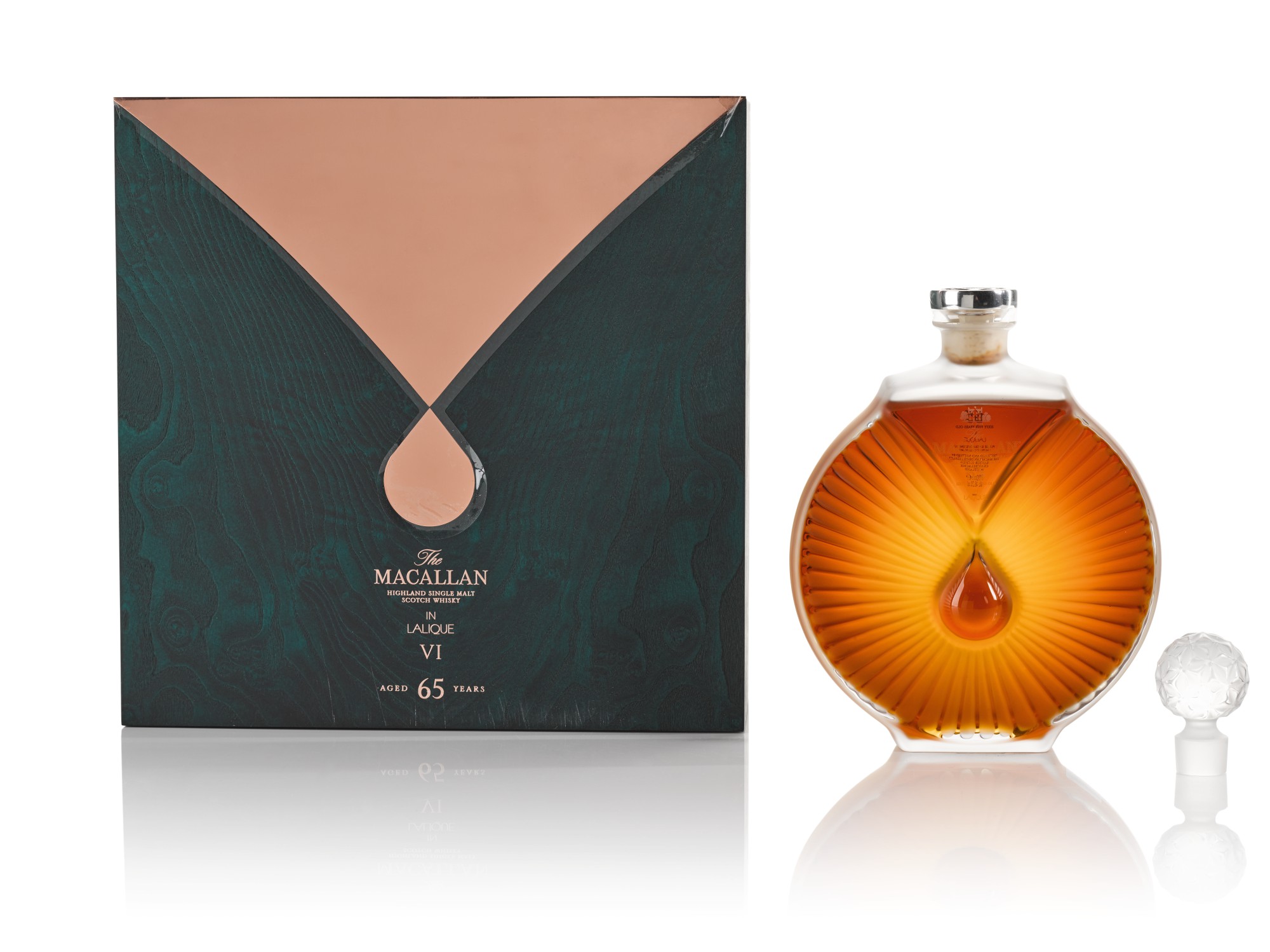 The Macallan 65 Year Old in Lalique, Six Pillars, Sixth Edition, 46.3 ...