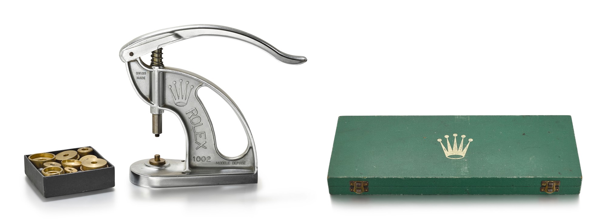 ROLEX | A STEEL STAKING TOOL FOR BEZELS AND CRYSTALS, CIRCA 1965, 12 ...