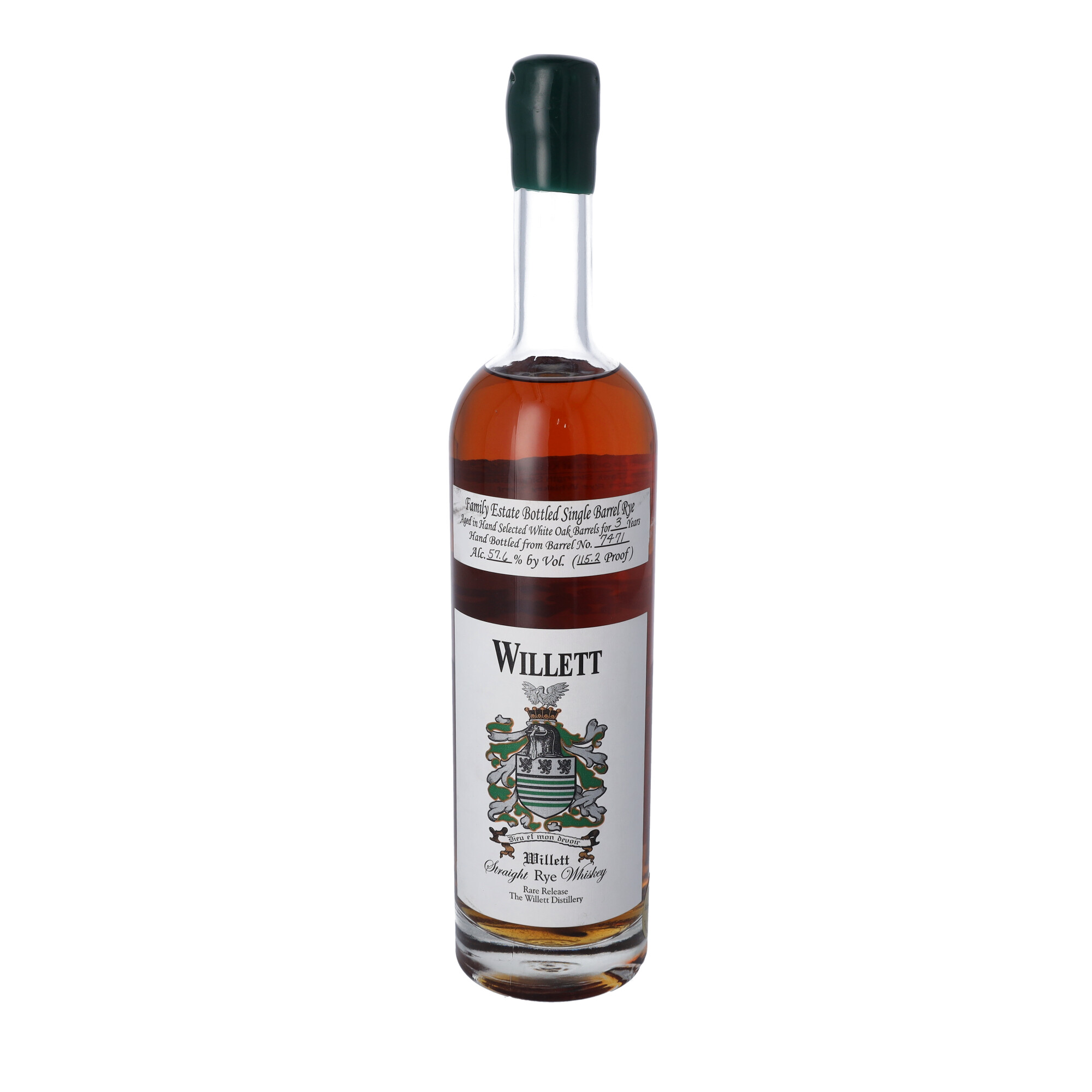 Willett Family Reserve 3 Year Old Single Barrel Rye #7471 115.2 proof ...
