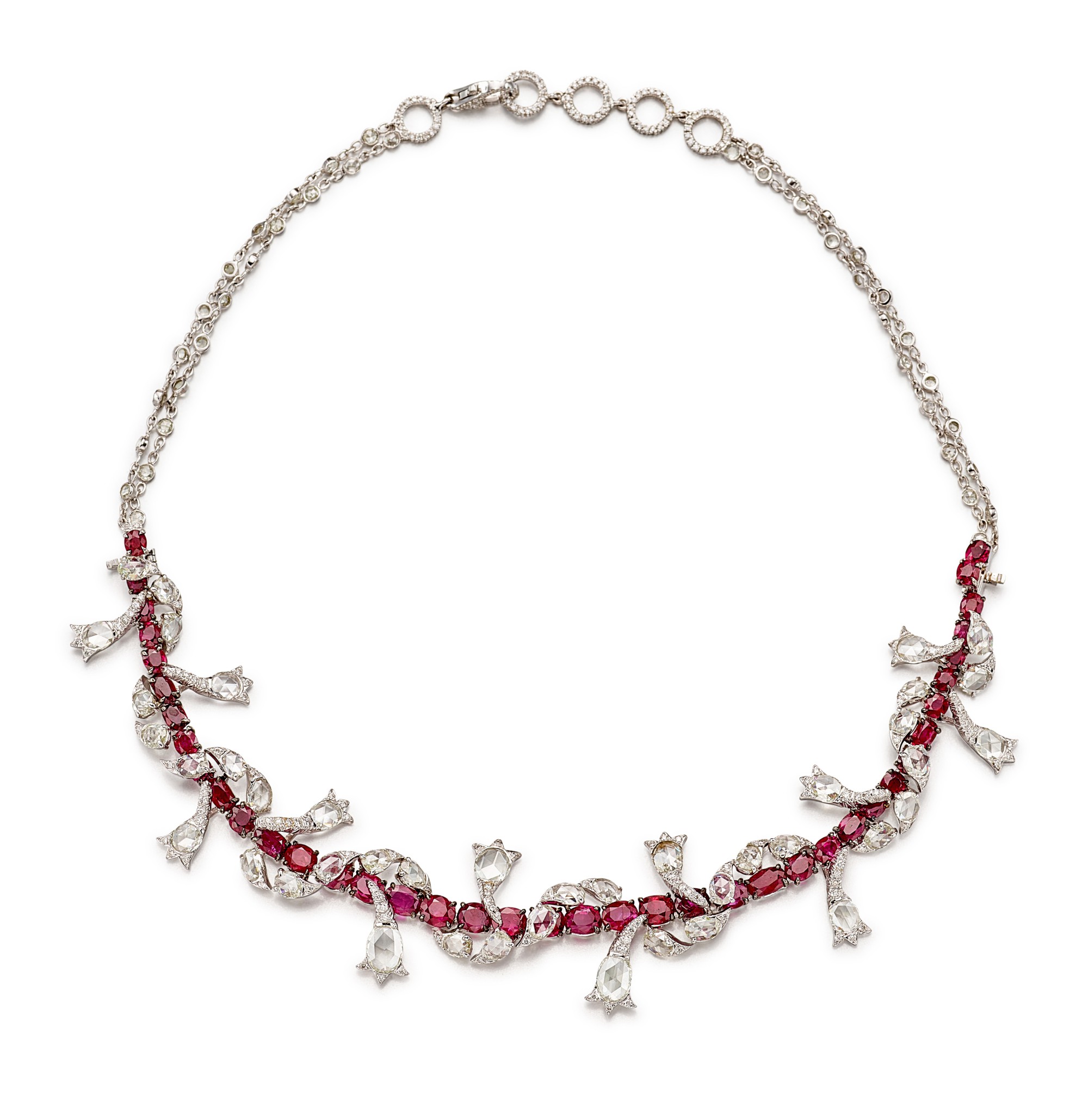 VAK | 'THE VINE' RUBY AND DIAMOND NECKLACE / BRACELET | VAK | 'The Vine ...