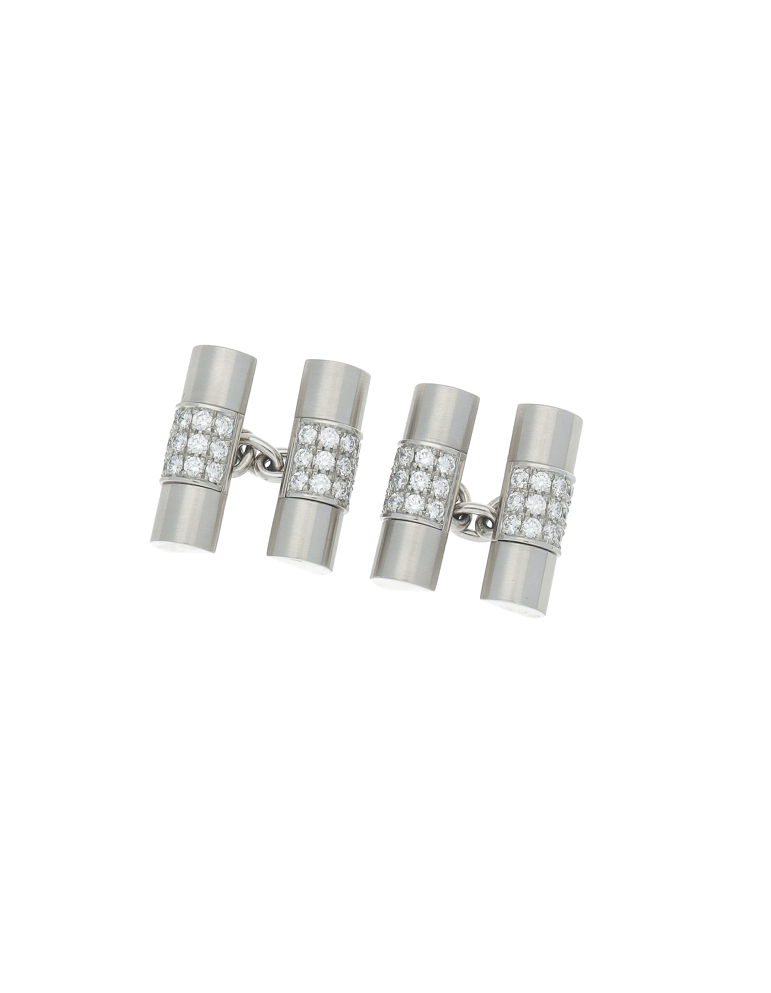 A pair of platinum and diamond-set cufflinks Circa 1998 | Important ...