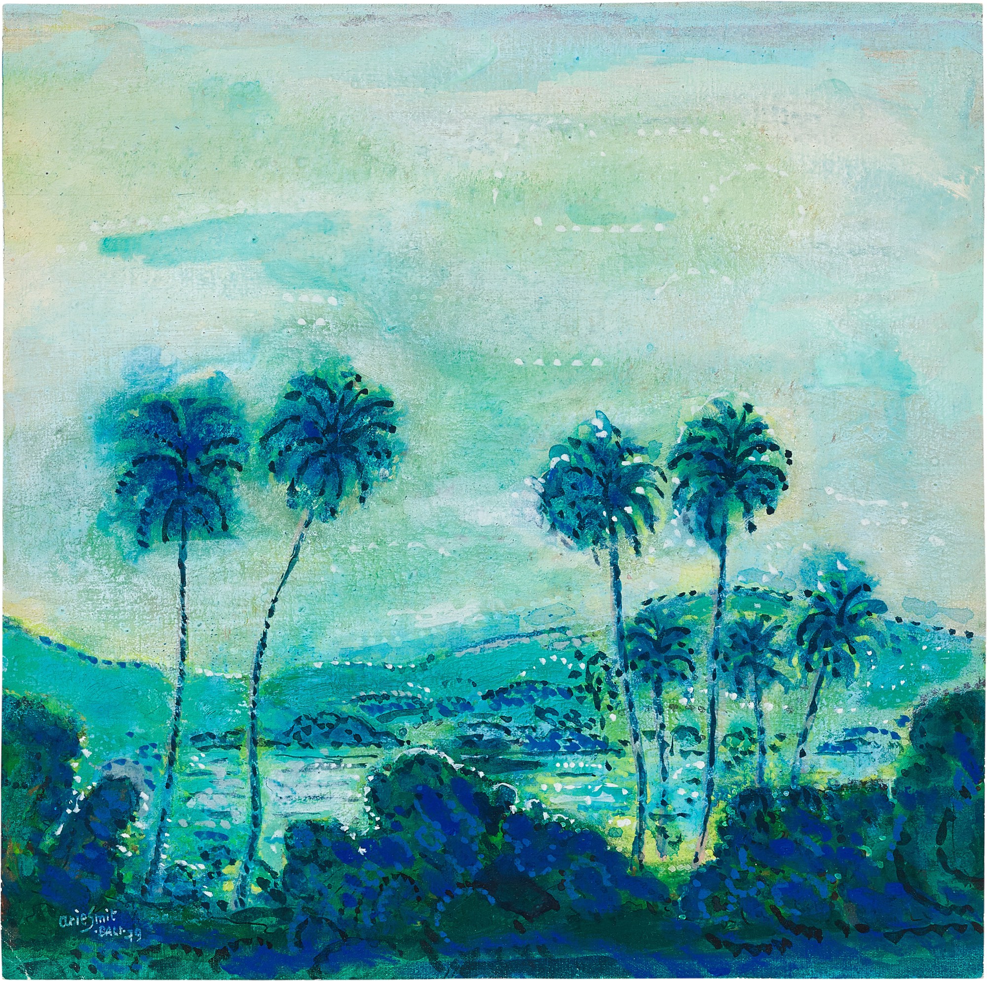 Arie Smit 阿瑞·史密特 | Coconut Trees in a Landscape 風景中椰子樹 | Modern Art ...