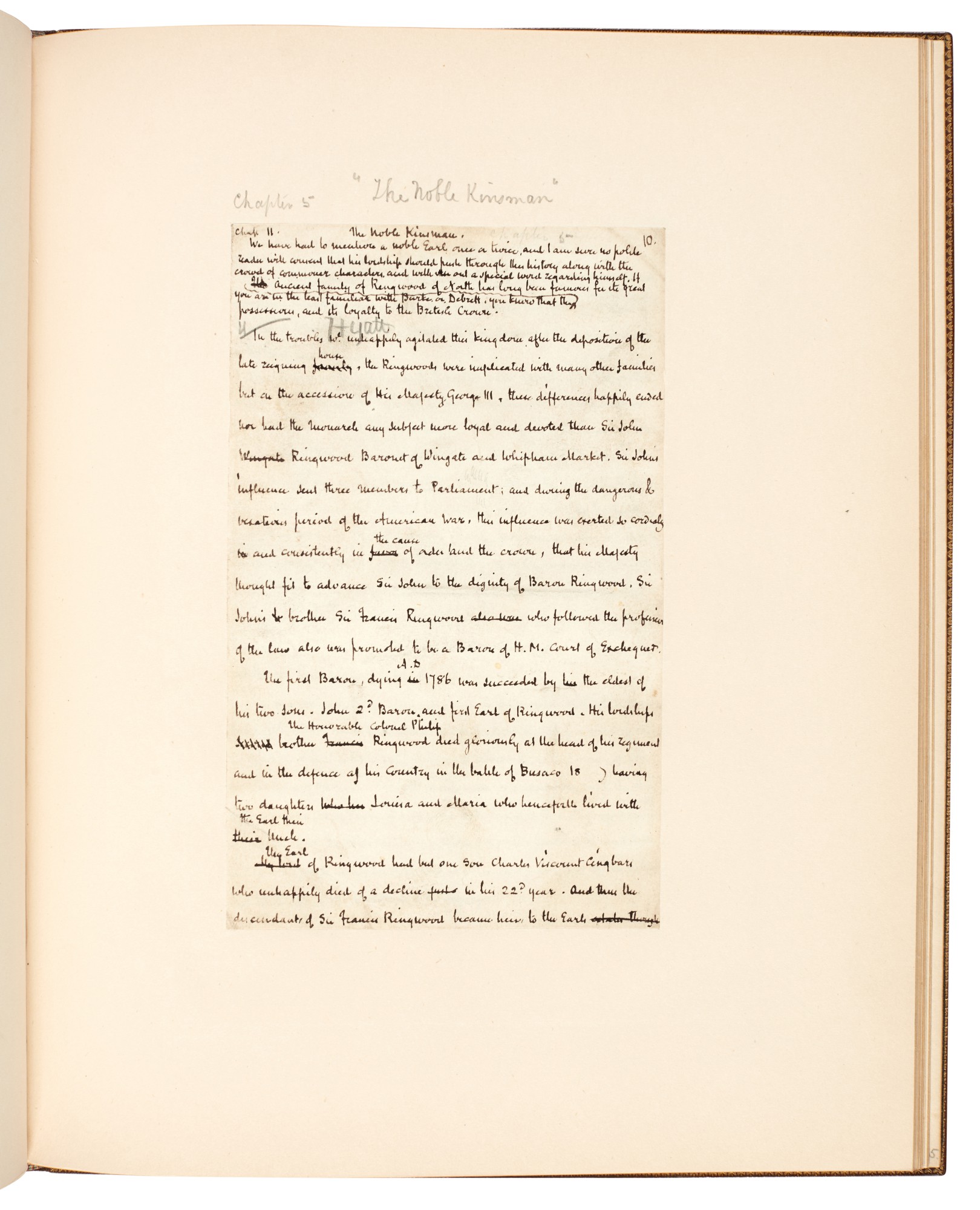 W.M. Thackeray | The Adventures of Philip, autograph manuscript of ...