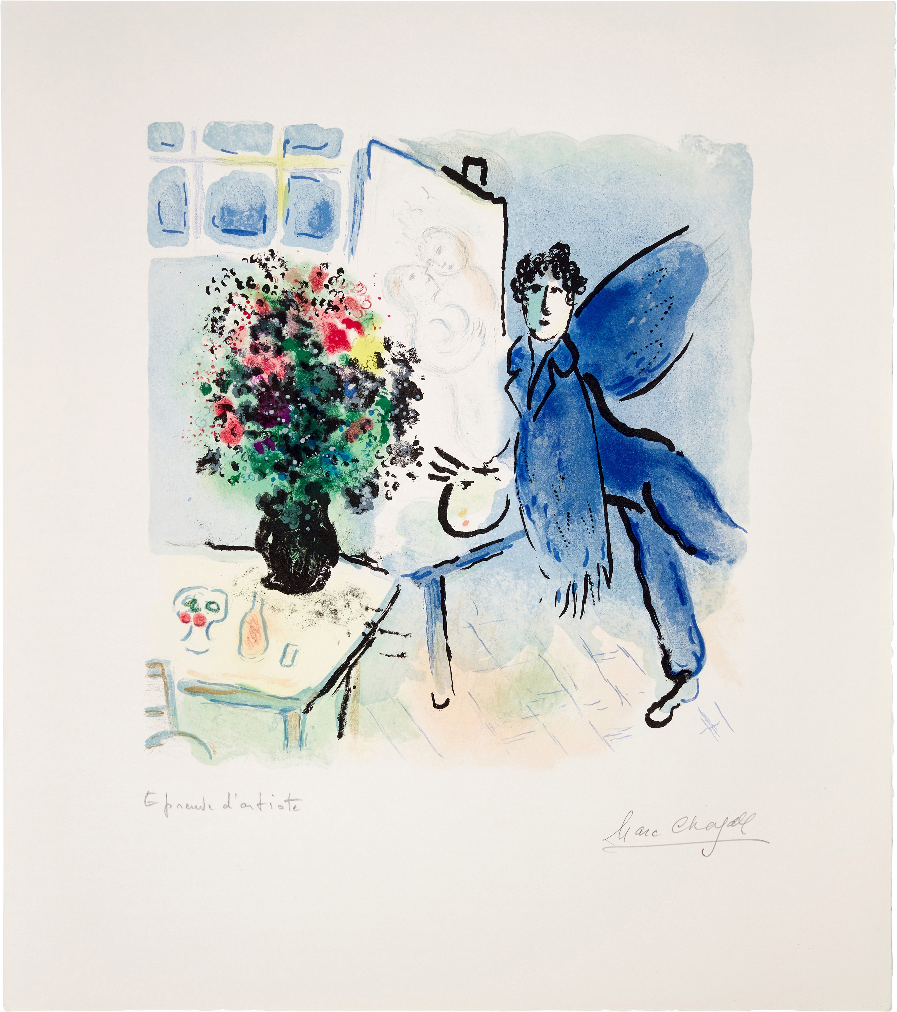 MARC CHAGALL | L'ATELIER BLEU (M. 706) | Marc Chagall’s Colourful ...