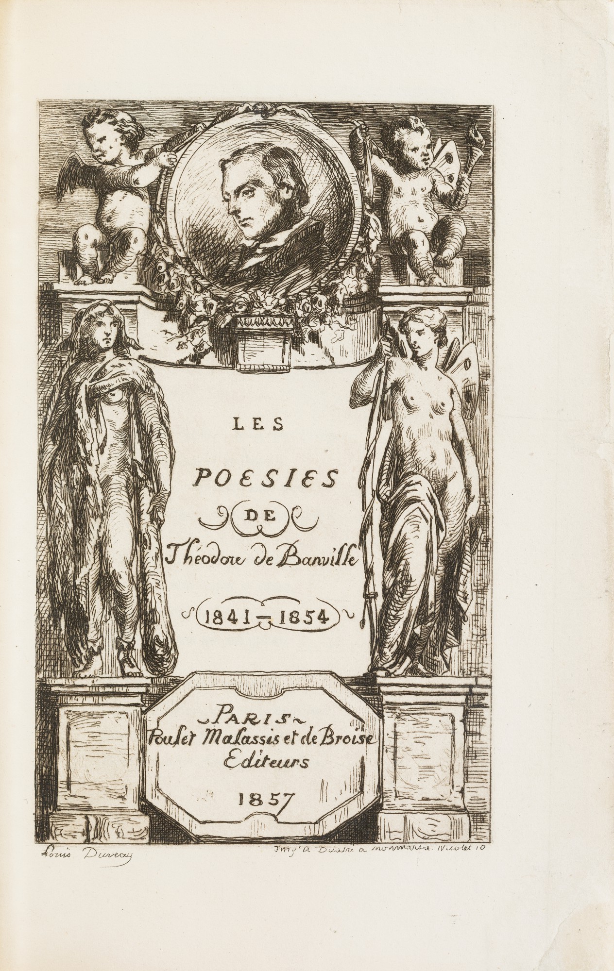 Les Poésies de Théodore de Banville. 1857. Envoi a.s. à Victor Hugo ...