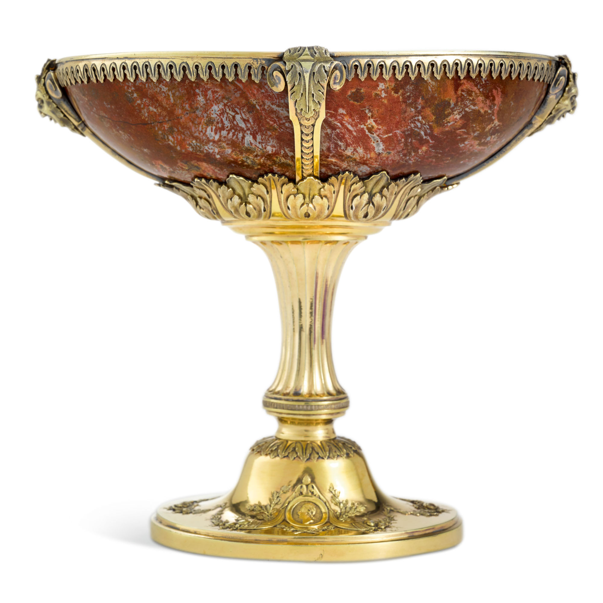 A RARE LOUIS XVI SILVER-GILT MOUNTED JASPER STANDING CUP, JOHANNES ...