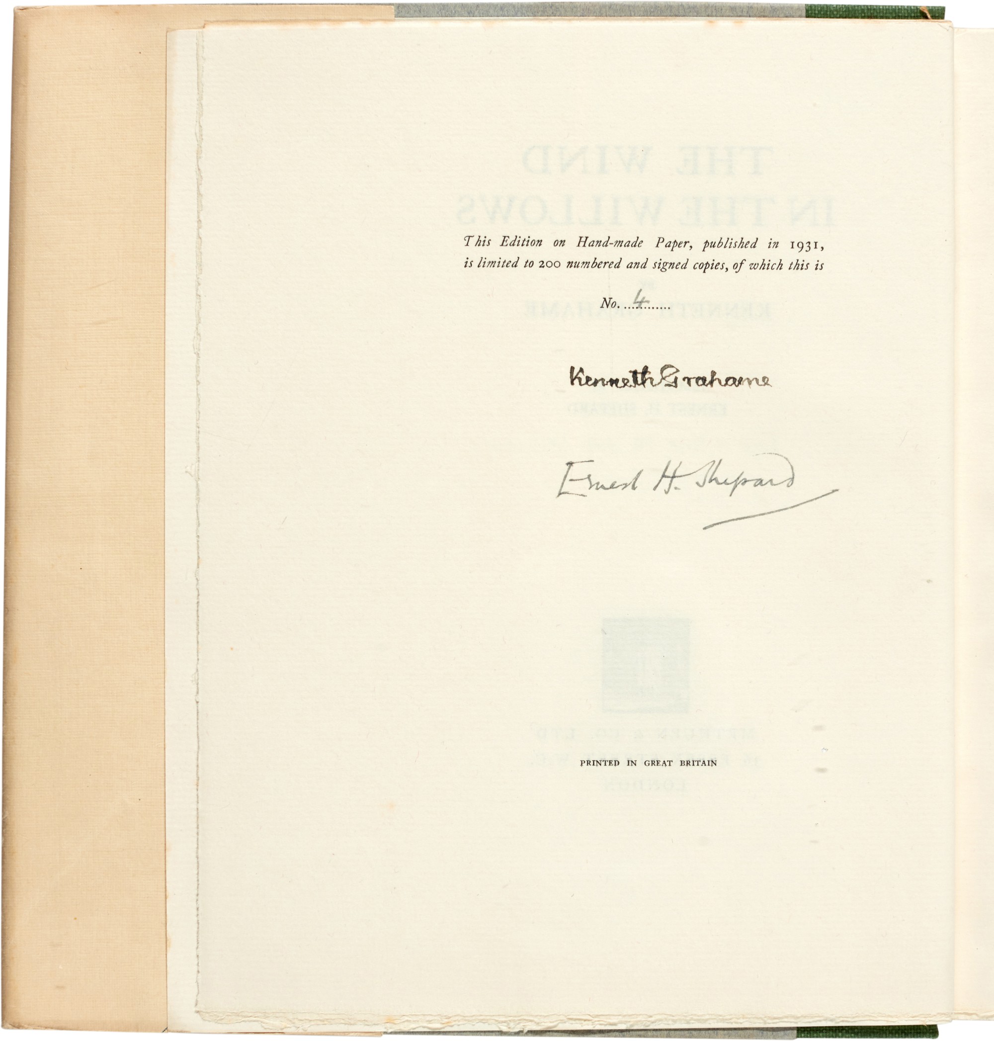 Kenneth Grahame | The Wind in the Willows, 1931, one of 200 copies ...