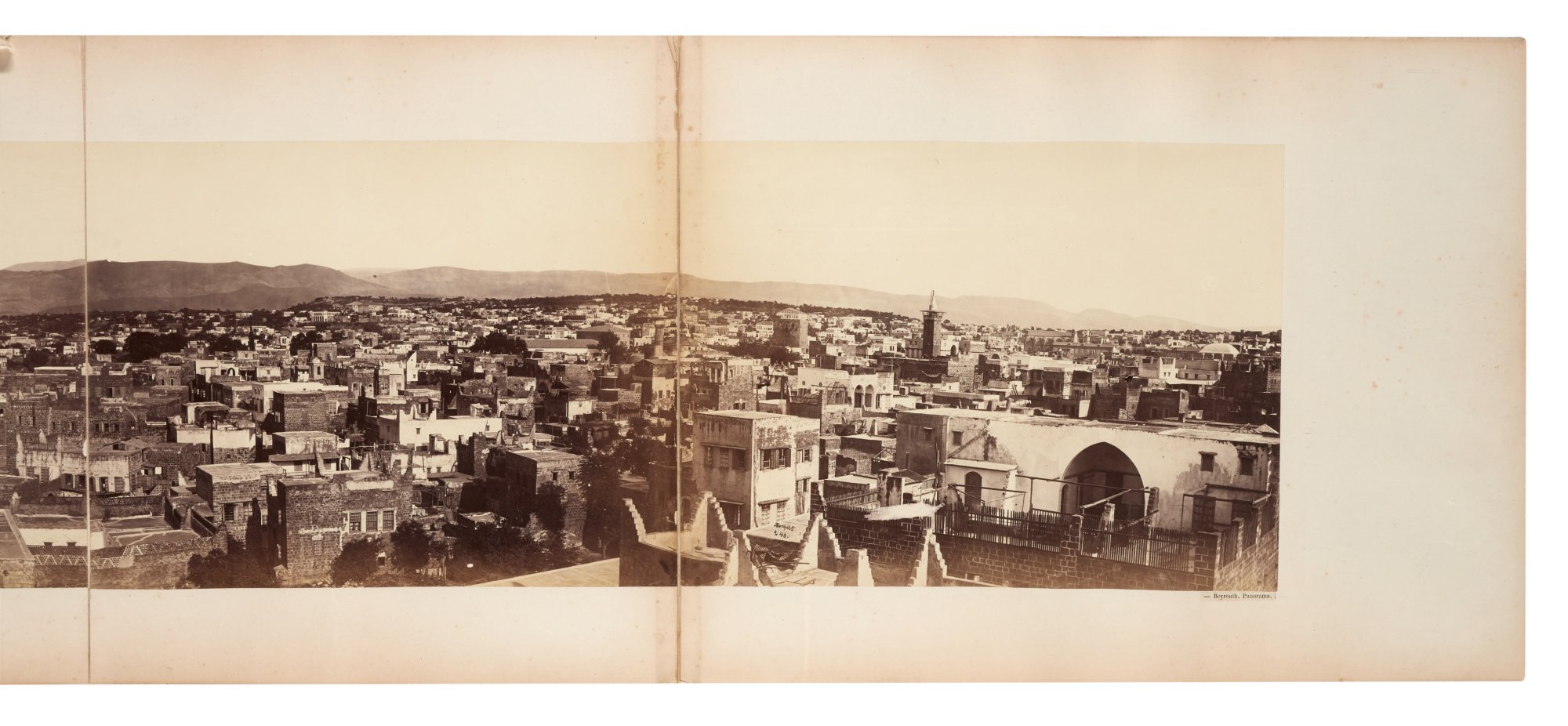 Syria and Lebanon—Bonfils | Two photograph panoramas of Beirut and 30 ...