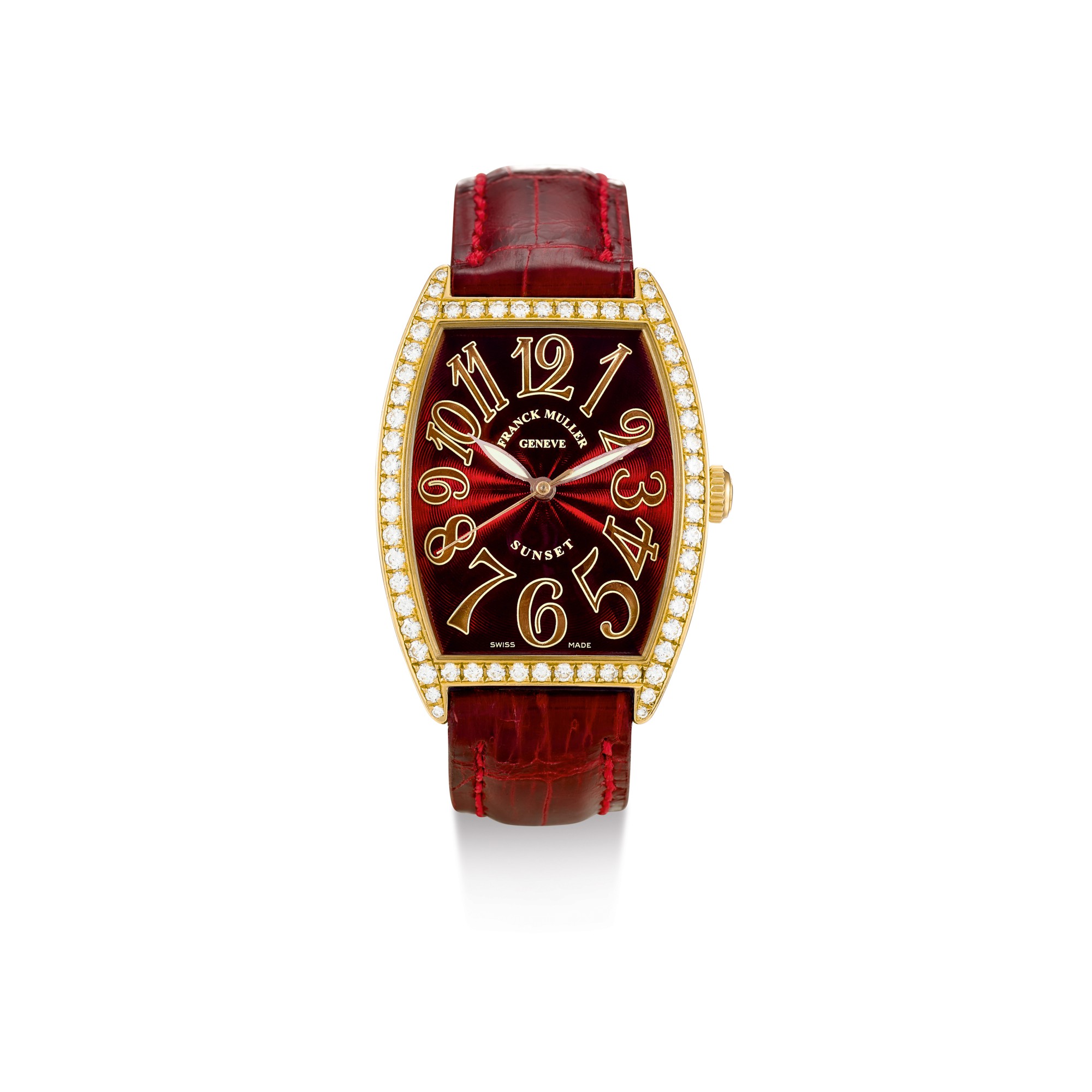 FRANCK MULLER | SUNSET, REFERENCE 2852 SC DP A YELLOW GOLD AND DIAMOND ...