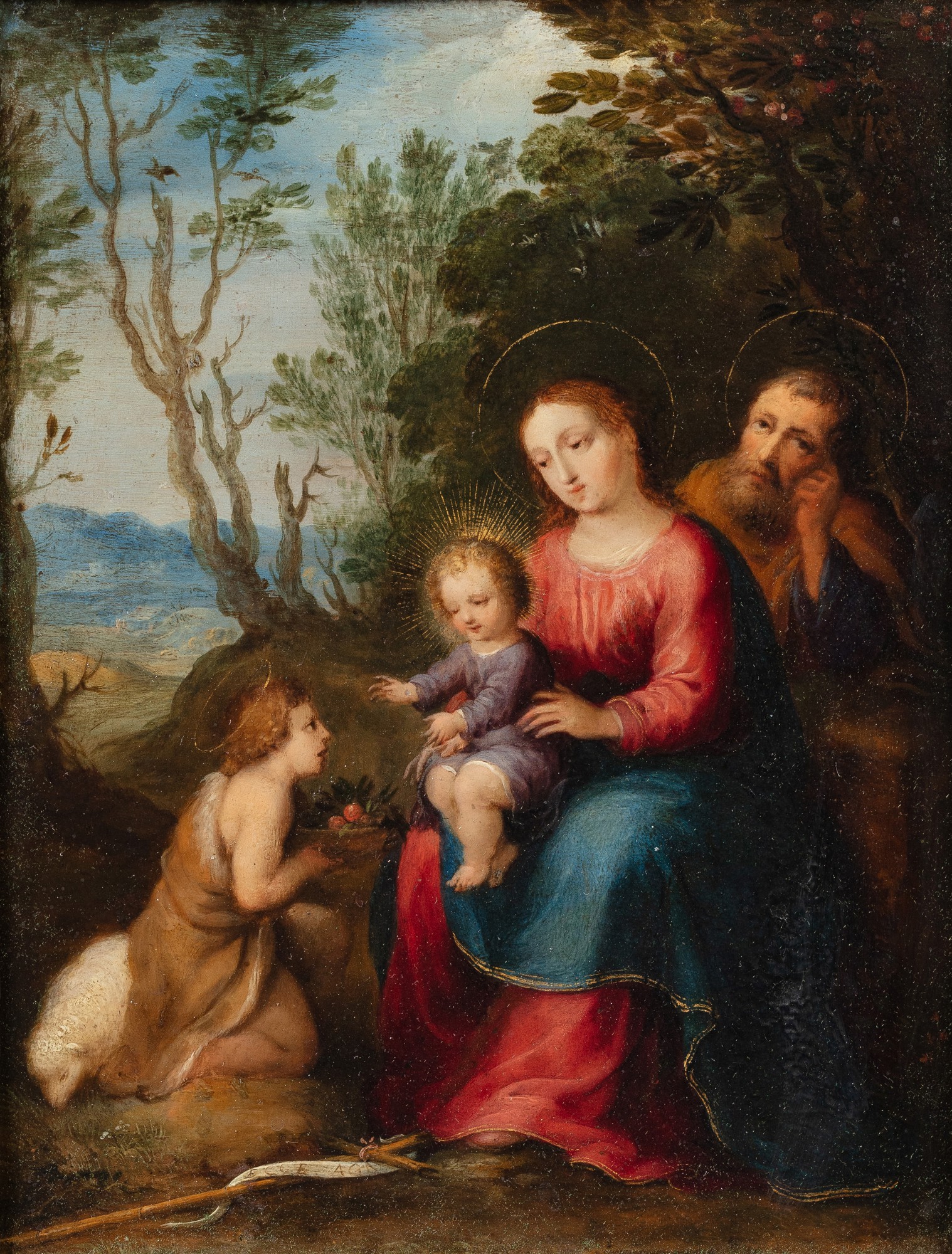 Holy Family with St John the Baptist | Sainte Famille avec saint Jean ...