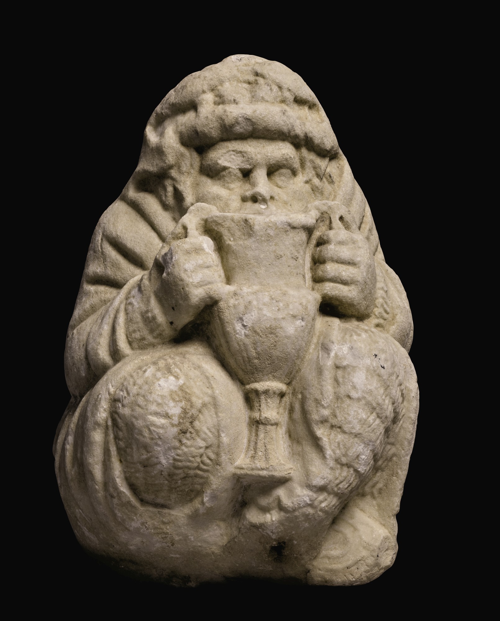 A ROMAN MARBLE CROUCHING FIGURE OF SILENUS, CIRCA 2ND CENTURY A.D ...