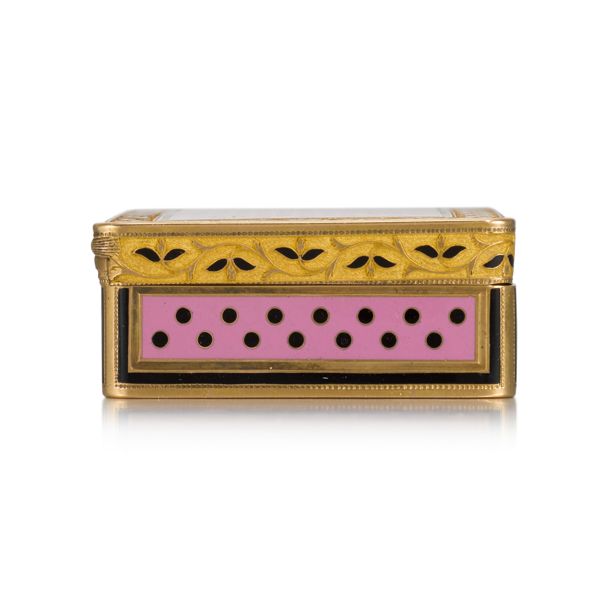 A two-colour gold and enamel snuff box, Etienne-Lucien Blerzy, Paris ...