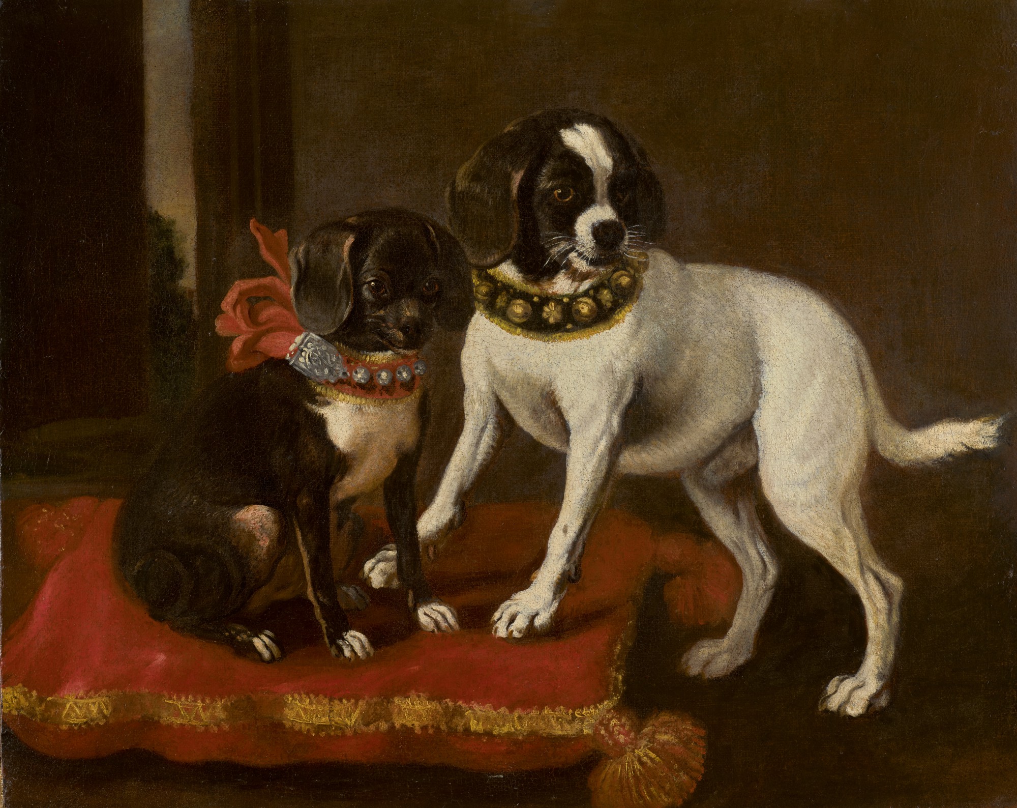 FLORENTINE SCHOOL, 17TH CENTURY | Two dogs with collars of gold and ...