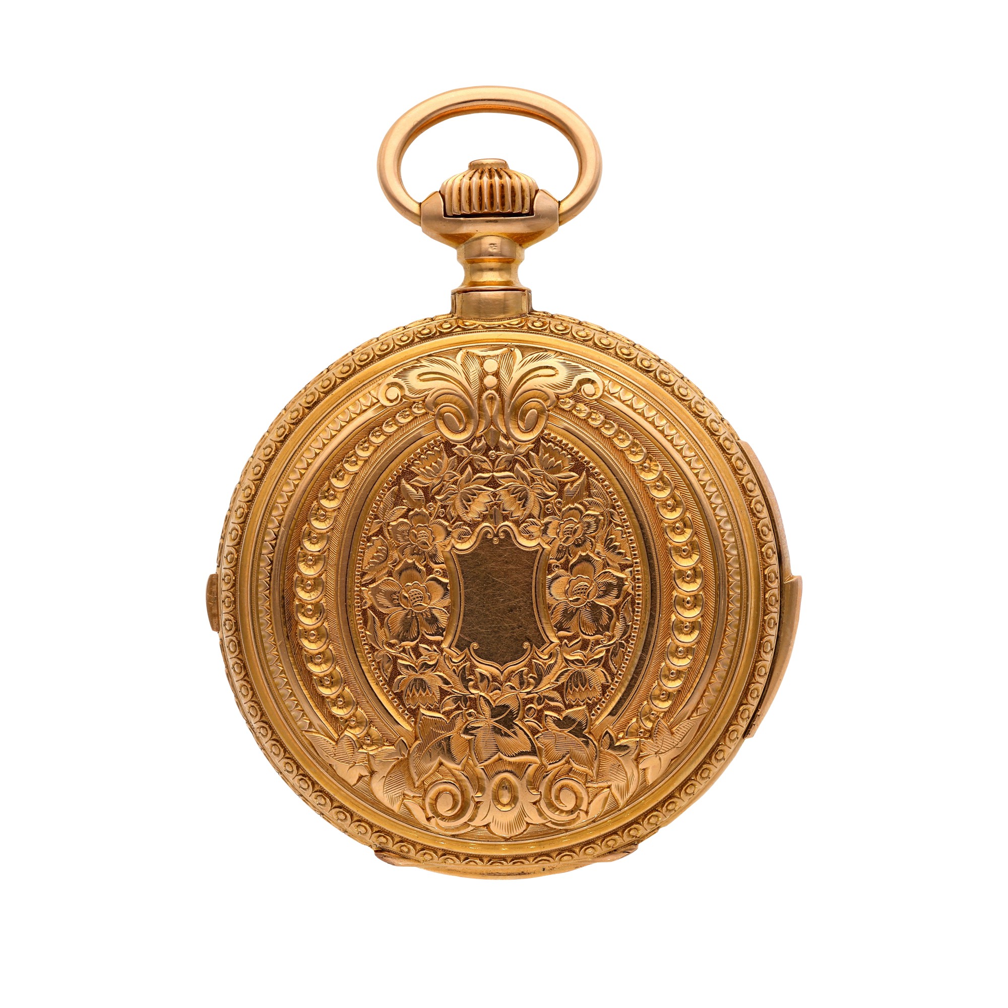 A heavy yellow gold perpetual calendar minute repeating chronograph ...