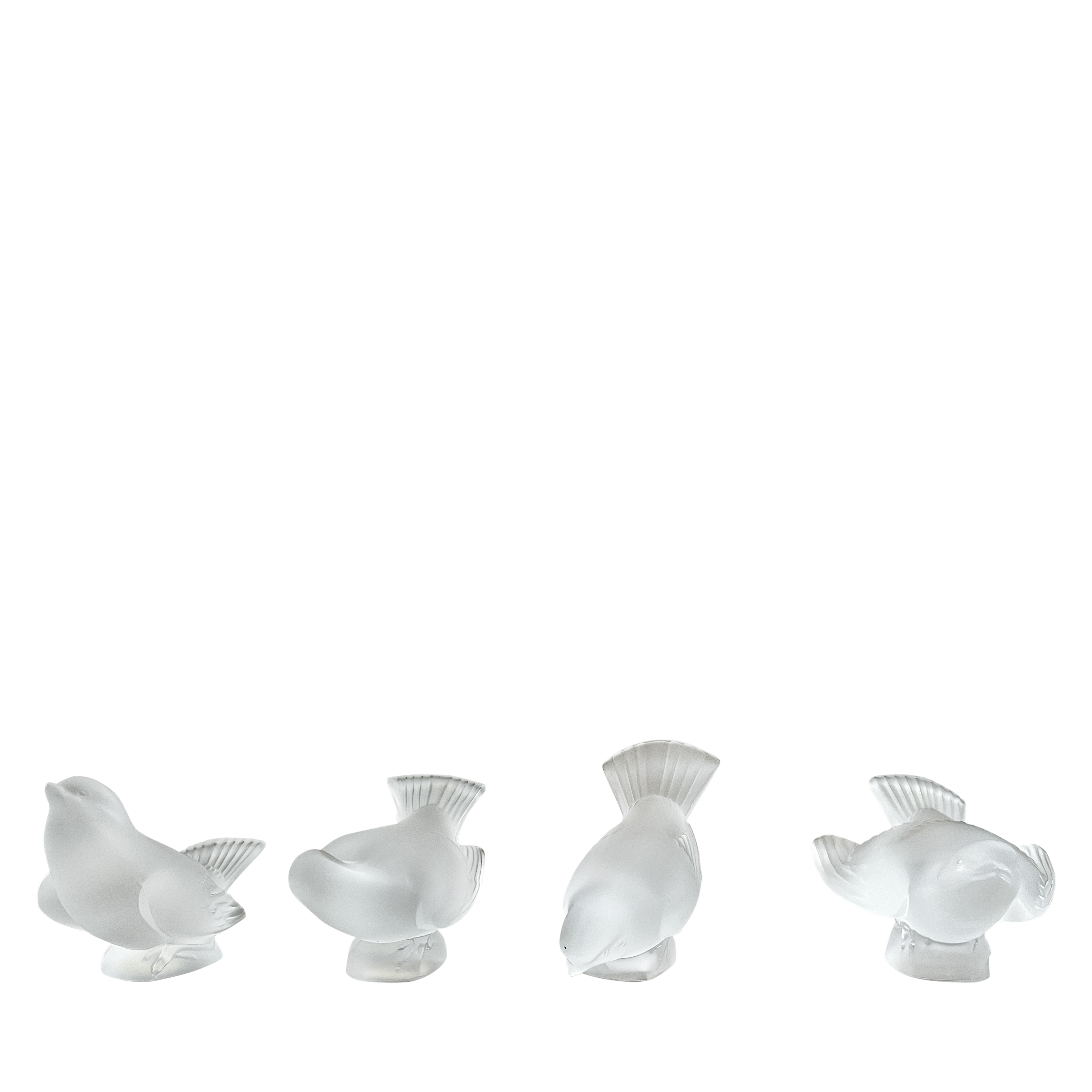 Lalique Vintage French Crystal Moineau Hardi Bird Figures Available For ...