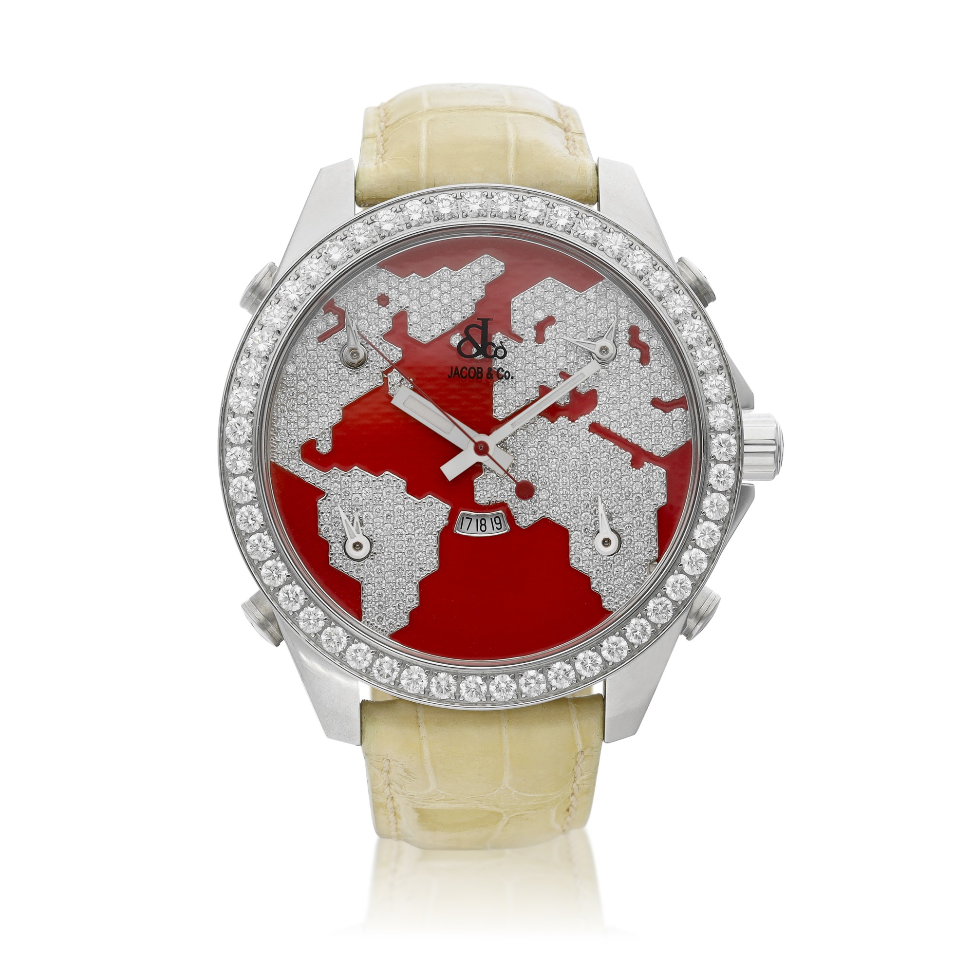 The Five Time Zones | A stainless steel and diamond-set quintuple ...