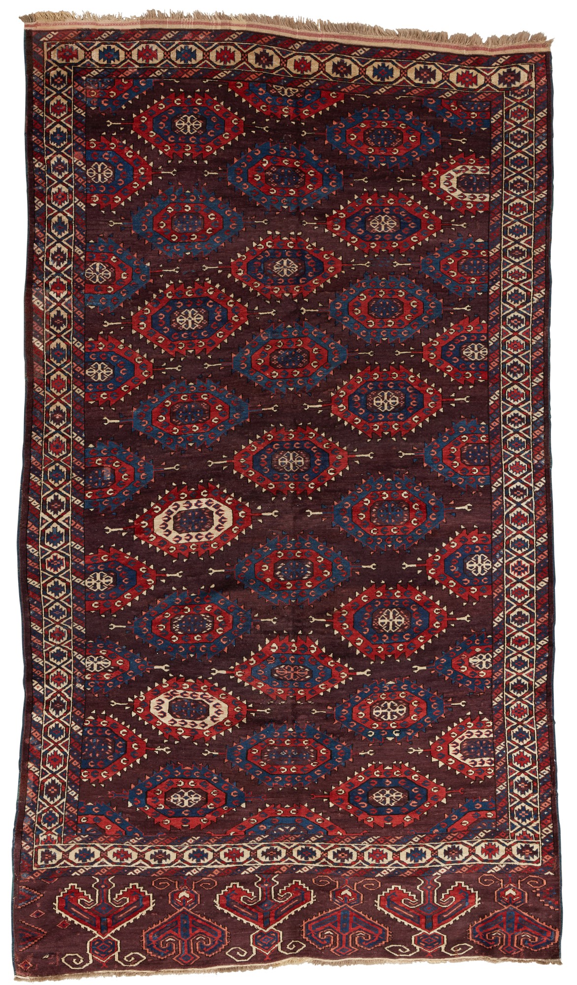 A 'C-gul' main carpet, Yomut confederation, West Turkestan, mid-19th ...