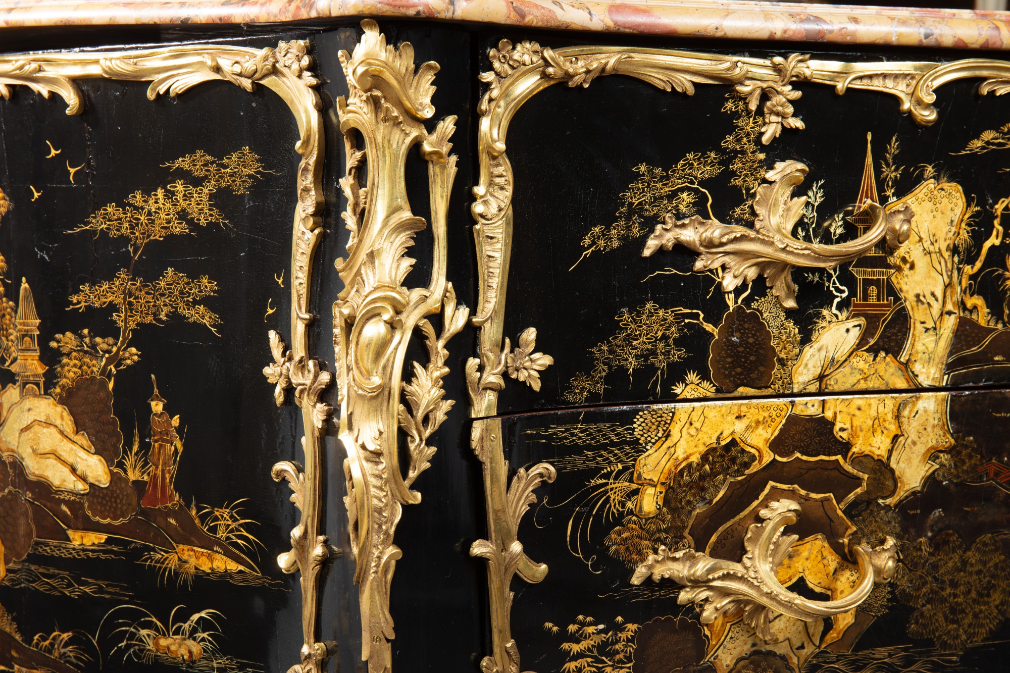 A Louis XV gilt-bronze mounted Chinese lacquer commode, by Léonard ...