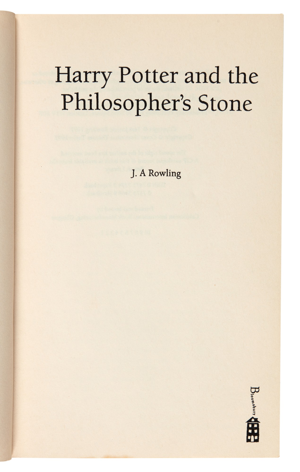 J.K. Rowling | Harry Potter and the Philosopher's Stone, 1997 ...