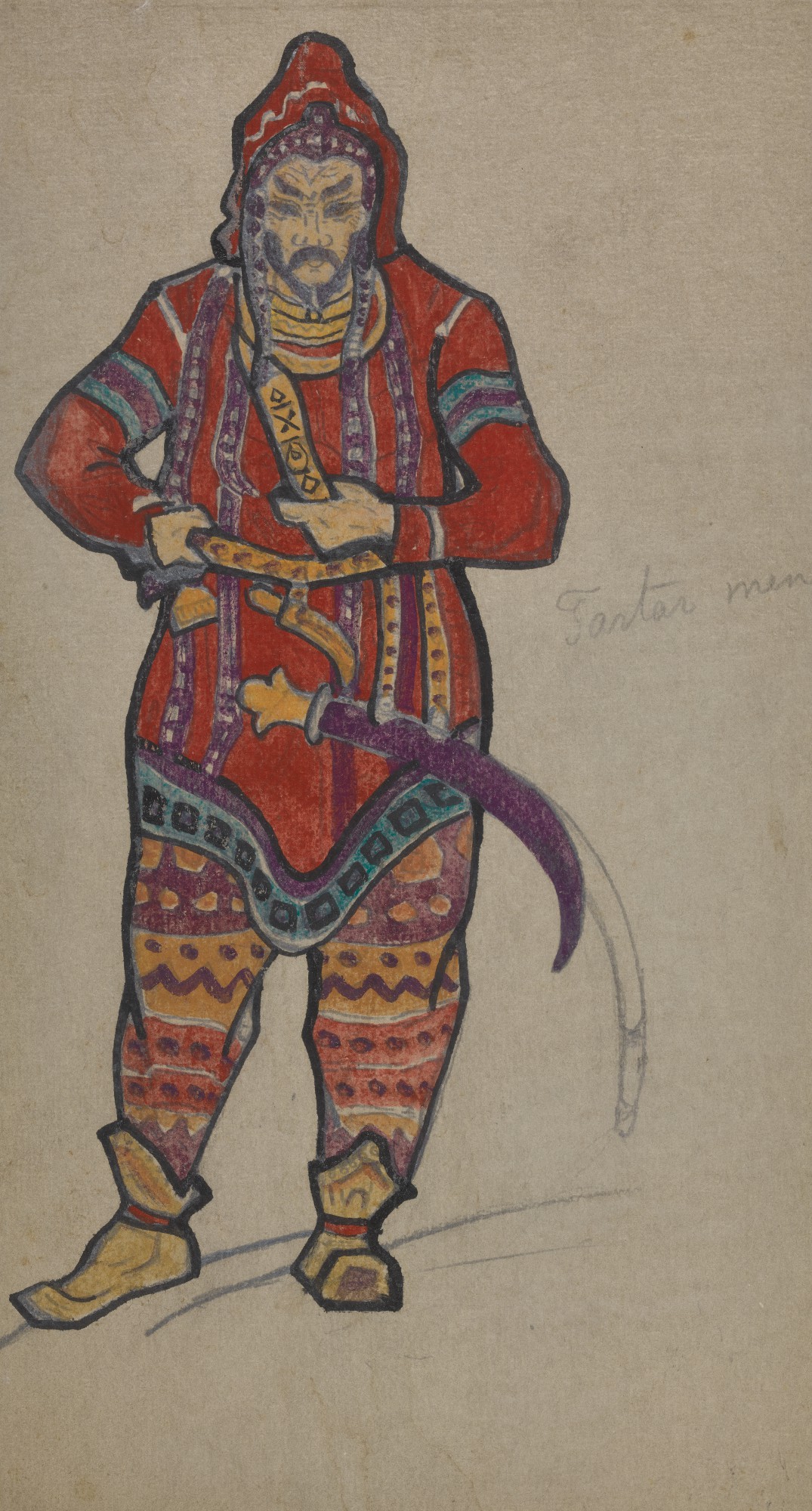 Costume Design for a Polovtsian Warrior in Prince Igor | Russian ...