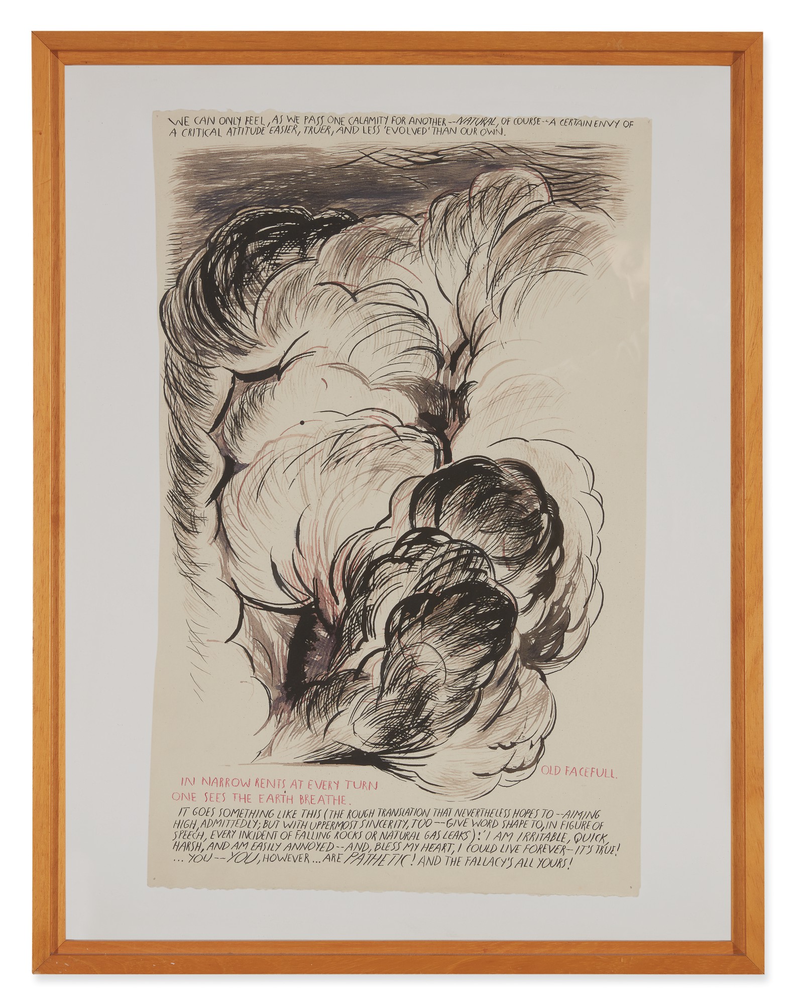 RAYMOND PETTIBON | UNTITLED (OLD FACEFULL) | Contemporary Art Online ...