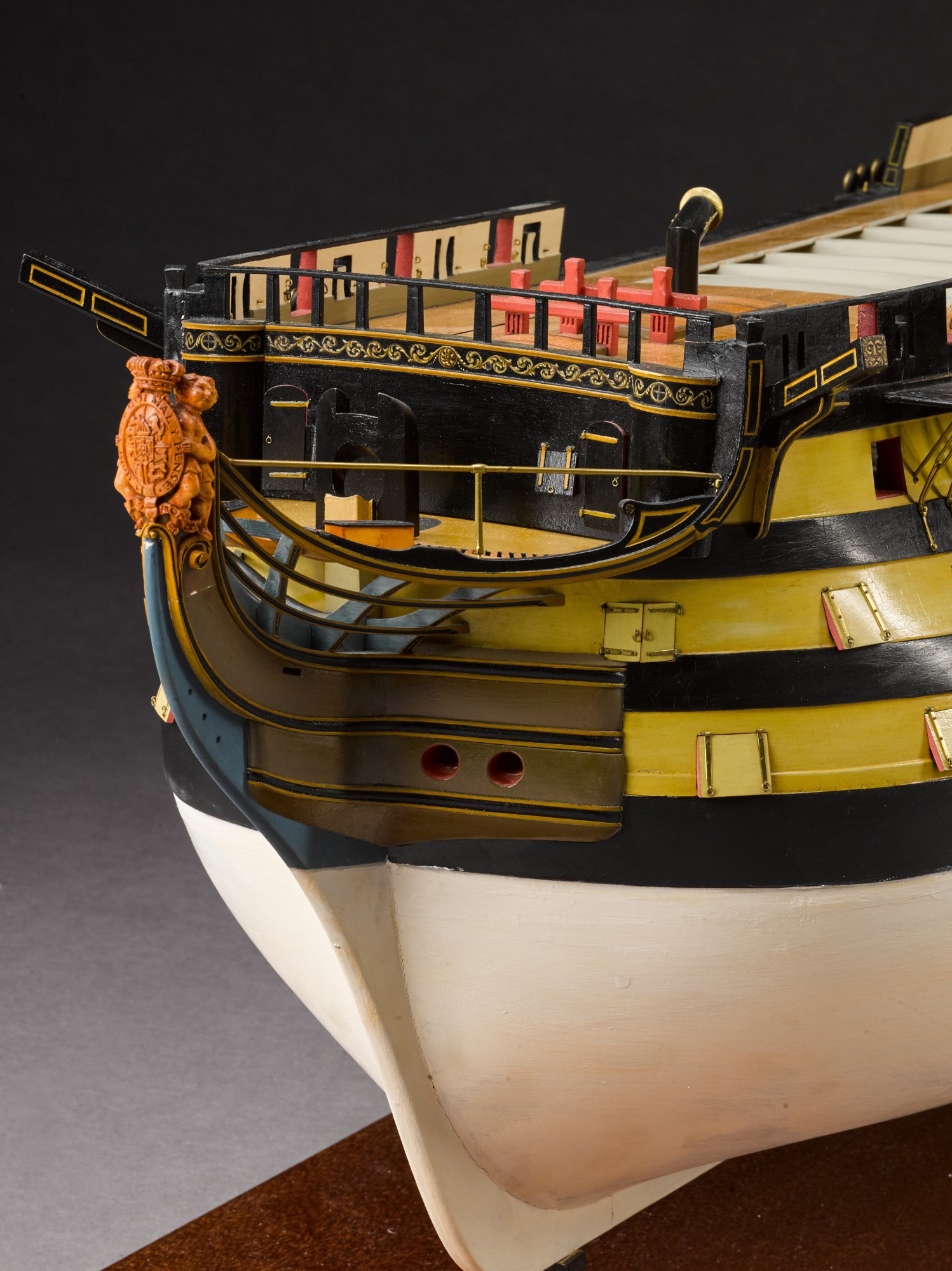A full hull 1:48 scale model of HMS Victory, a 100 gun first rate three ...