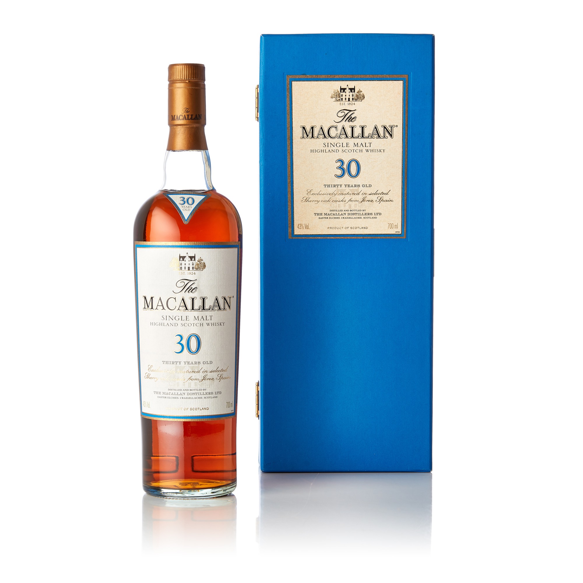 The Macallan 30 Year Old Sherry Oak 43 0 Abv Nv 1 Bt70 Distilled