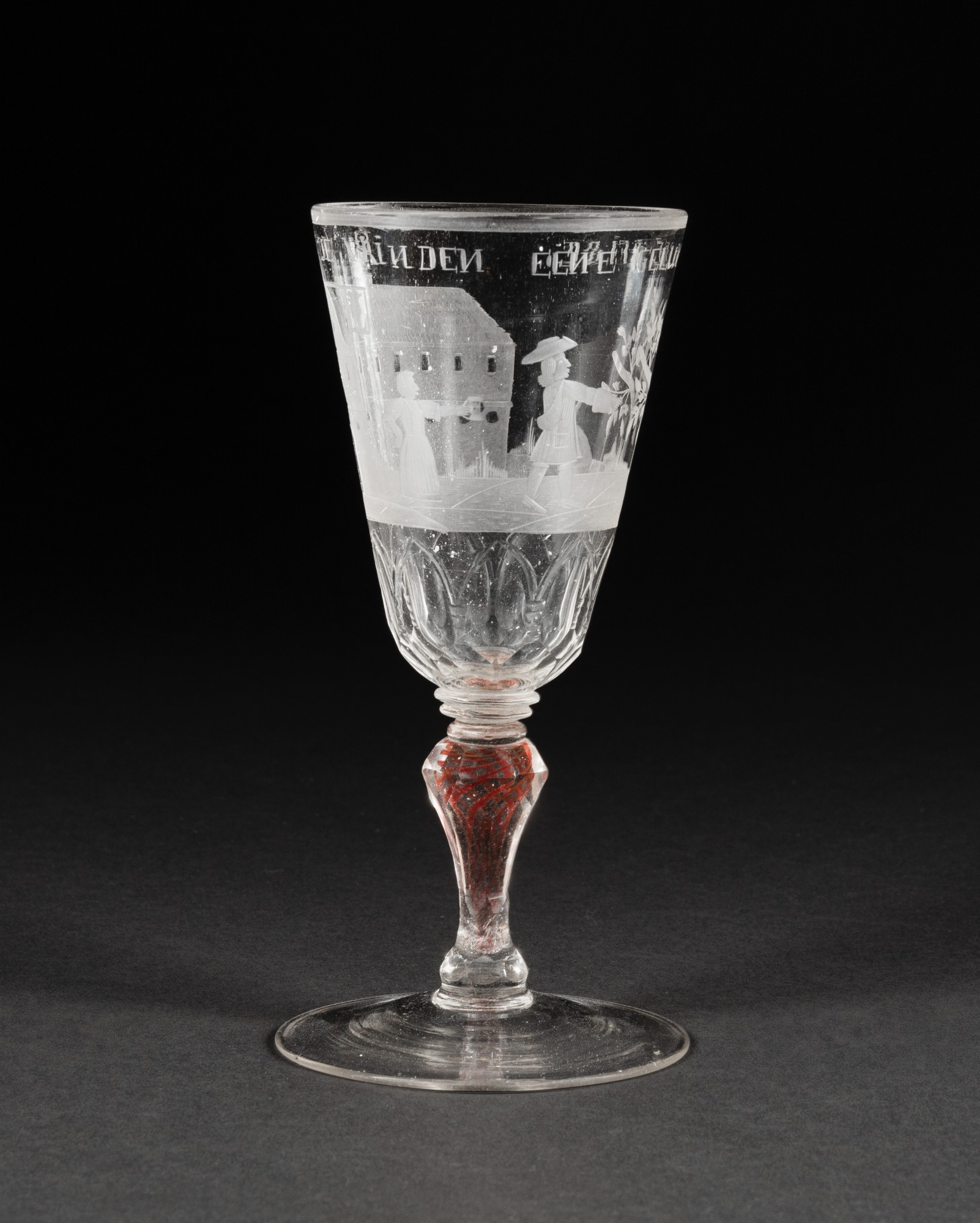 A Dutch engraved wine glass, 18th century | Verre à vin en verre gravé ...