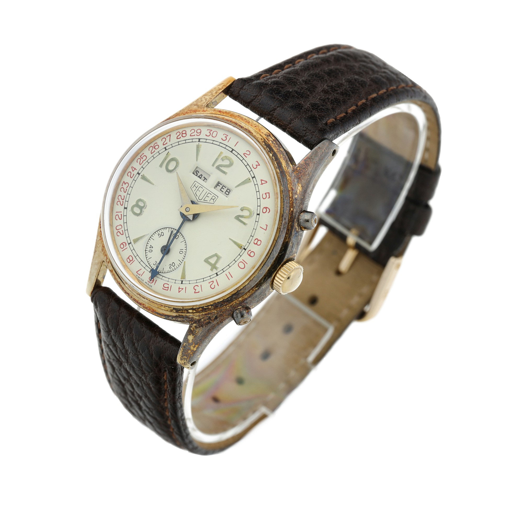 A yellow gold automatic triple calendar wristwatch, Circa 1955 | Fine ...