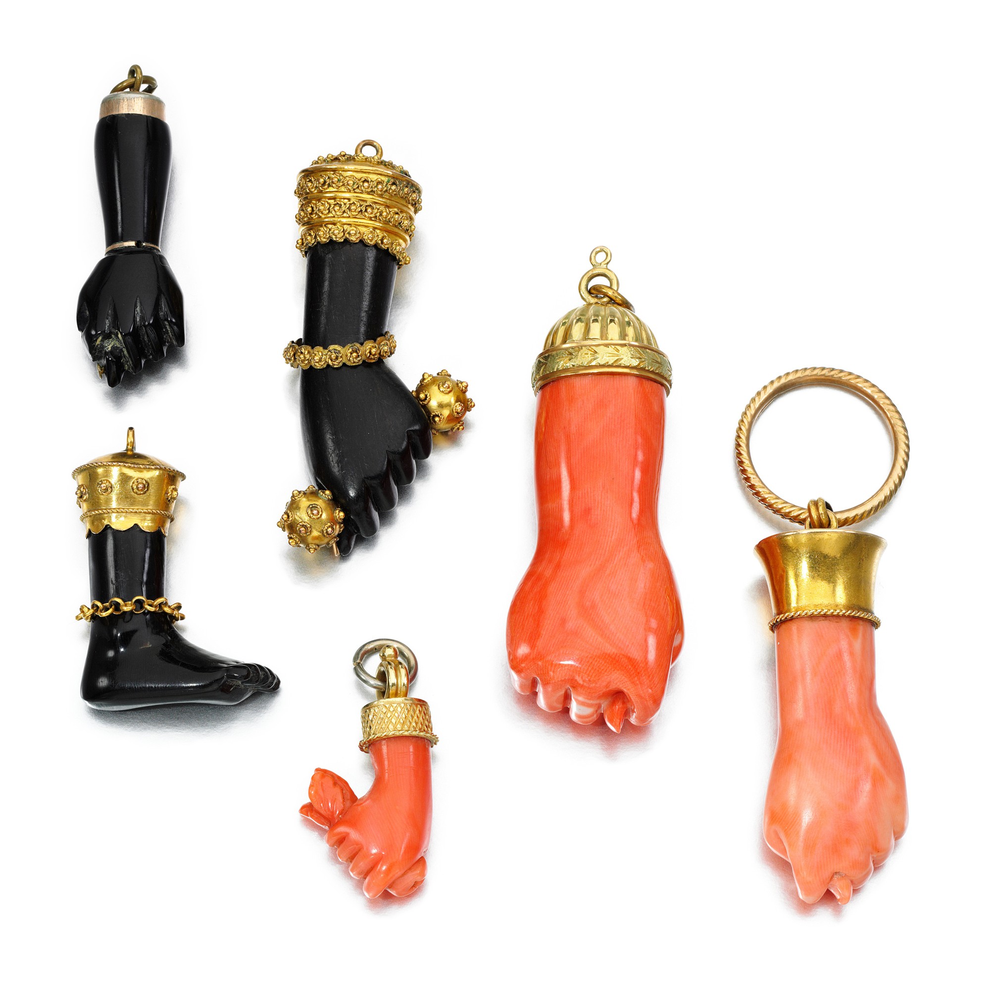 Group of coral and ebony charms | Fine Jewels | 2021 | Sotheby's