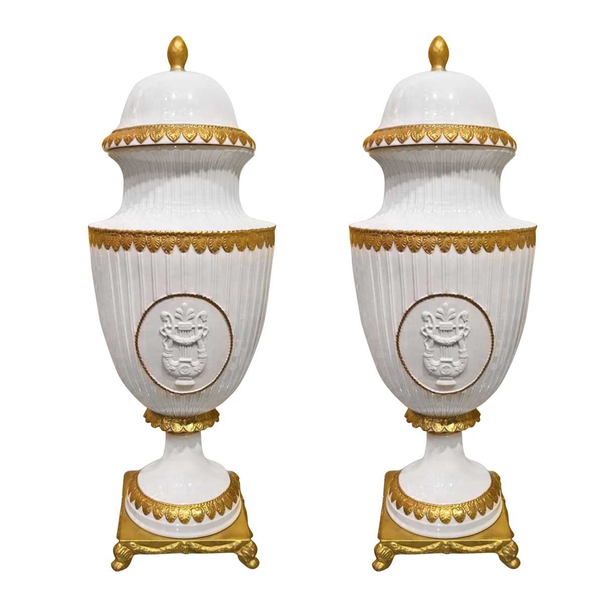 E.G. Cody Lyre Motif Lidded Jars Available For Immediate Sale At Sotheby’s